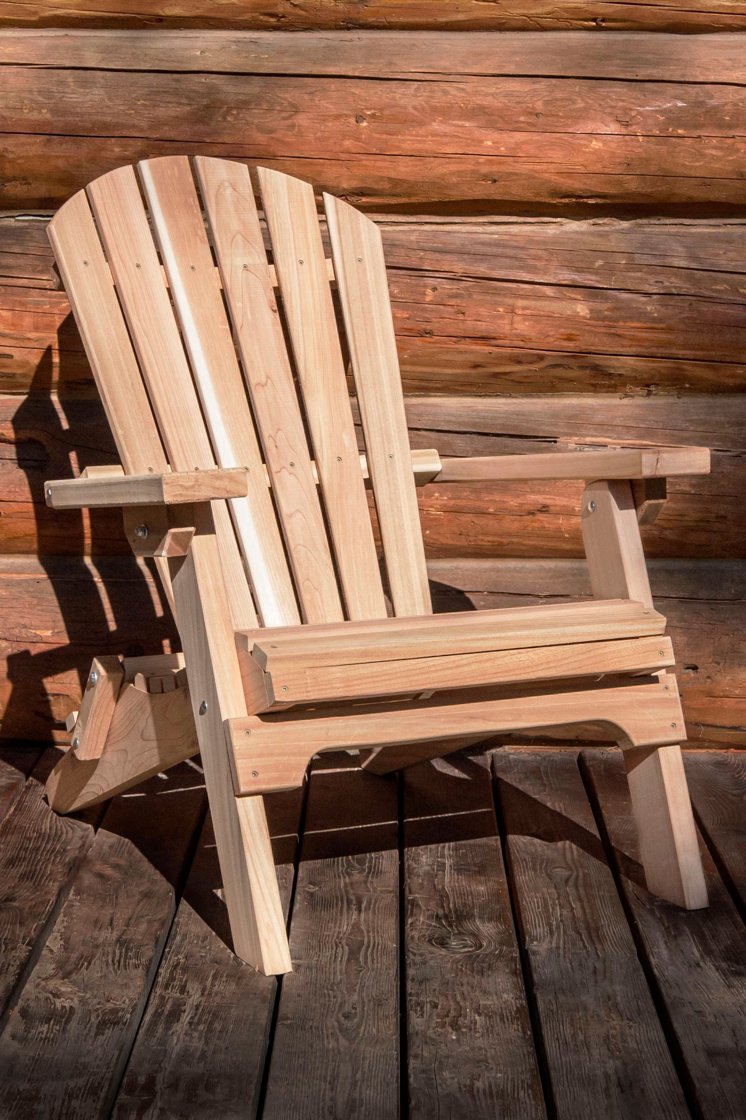 Western Red Cedar Adirondack Chair, Ready to Finish - Walmart.com