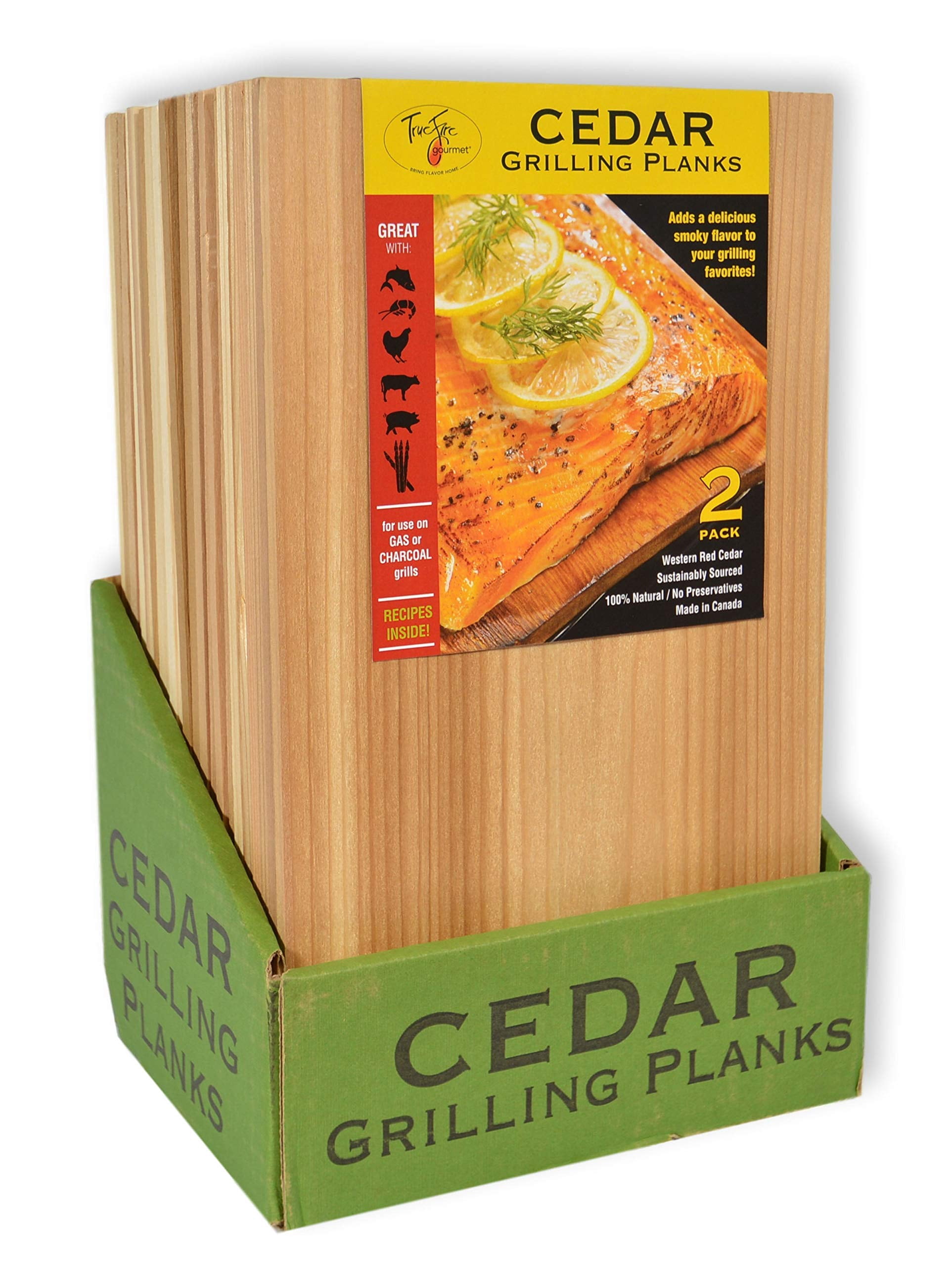 Western Red Cedar BBQ Planks 7.25 x 16 Inch 24-Pack, Grill Wood for ...