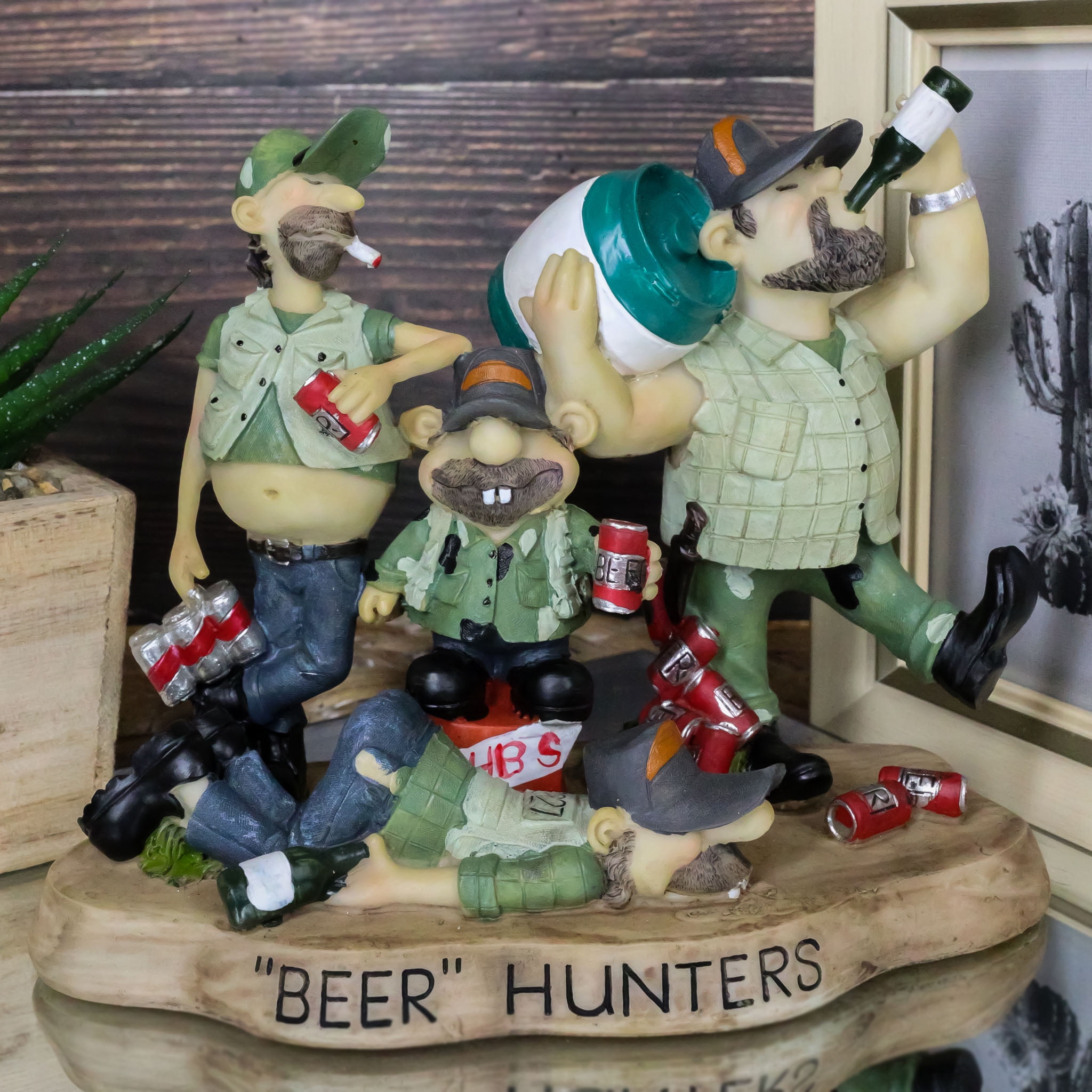 Western Redneck Men Beer Hunters Buddies Drunk On Beer Cans Kegs Party ...