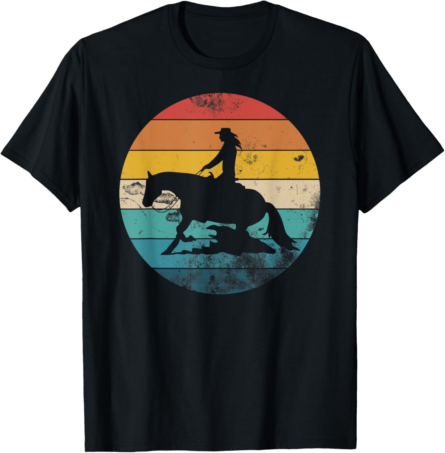 Western Rider Reining Quarter Horse Sliding Stop T-Shirt - Walmart.com