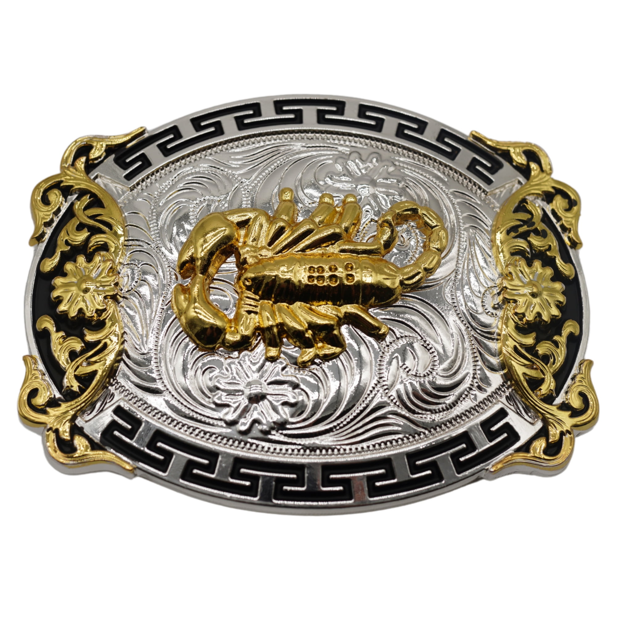 Western Rodeo Gold Theme Belt Buckle for Unisex Horsehead Masonic Texas ...