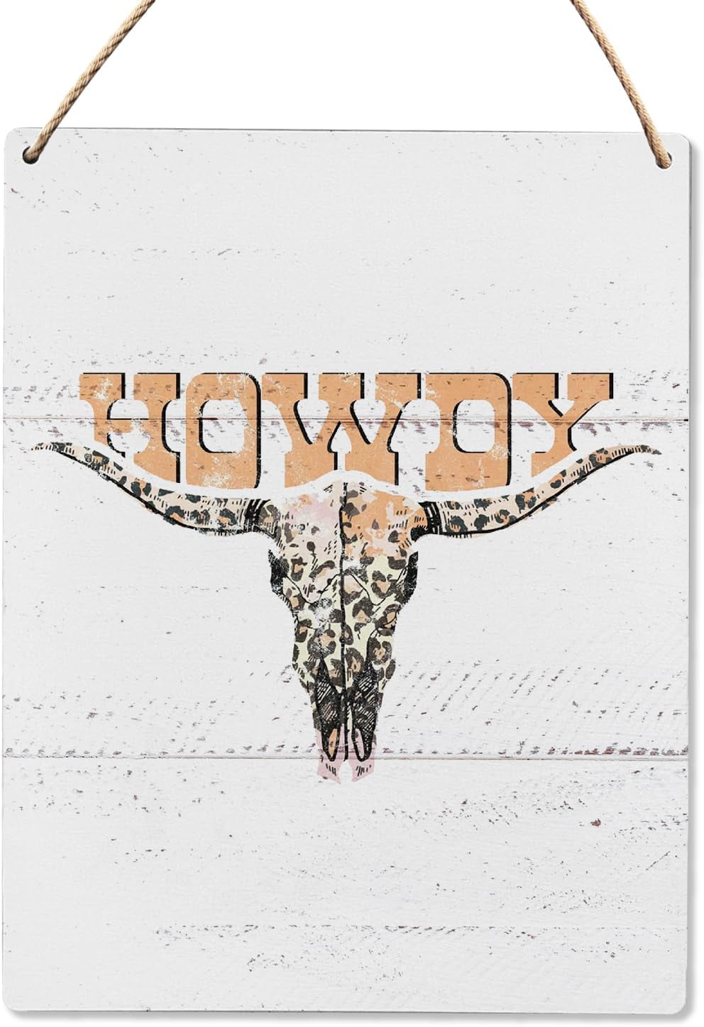 Western Room Decor - Howdy Western Bull Skull Wood Hanging Sign - Retro ...