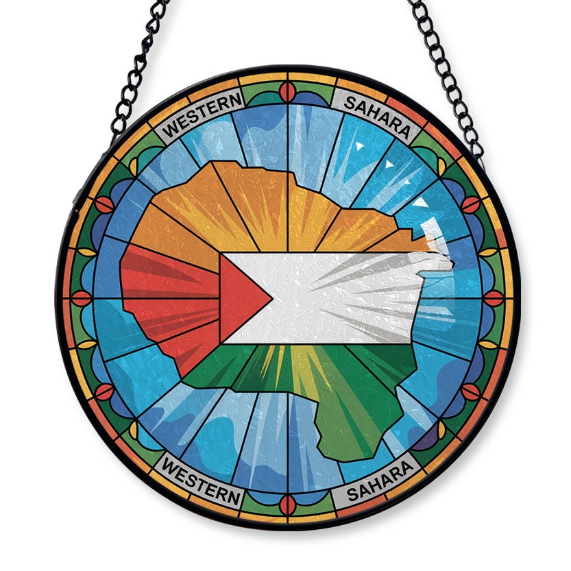 Western Sahara Travel Decor Suncatcher Stained Glass Window Hanging ...