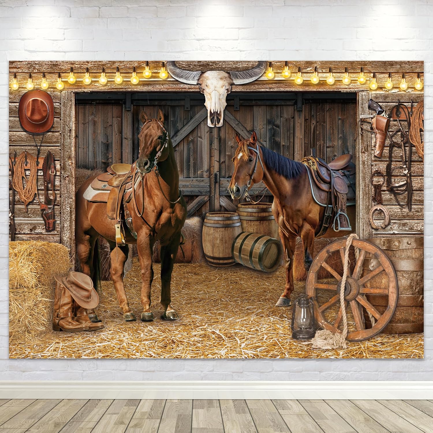 Western Saloon Cowboy Backdrop Horse Barn Door Farmhouse Wild West ...
