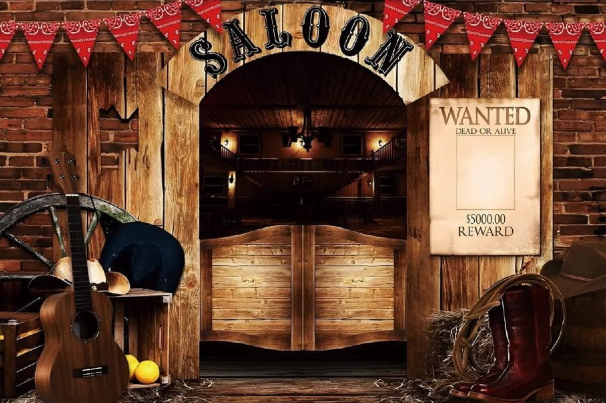 Western Saloon Photography Backdrop Wild West Old Vintage Cowboy Bar ...