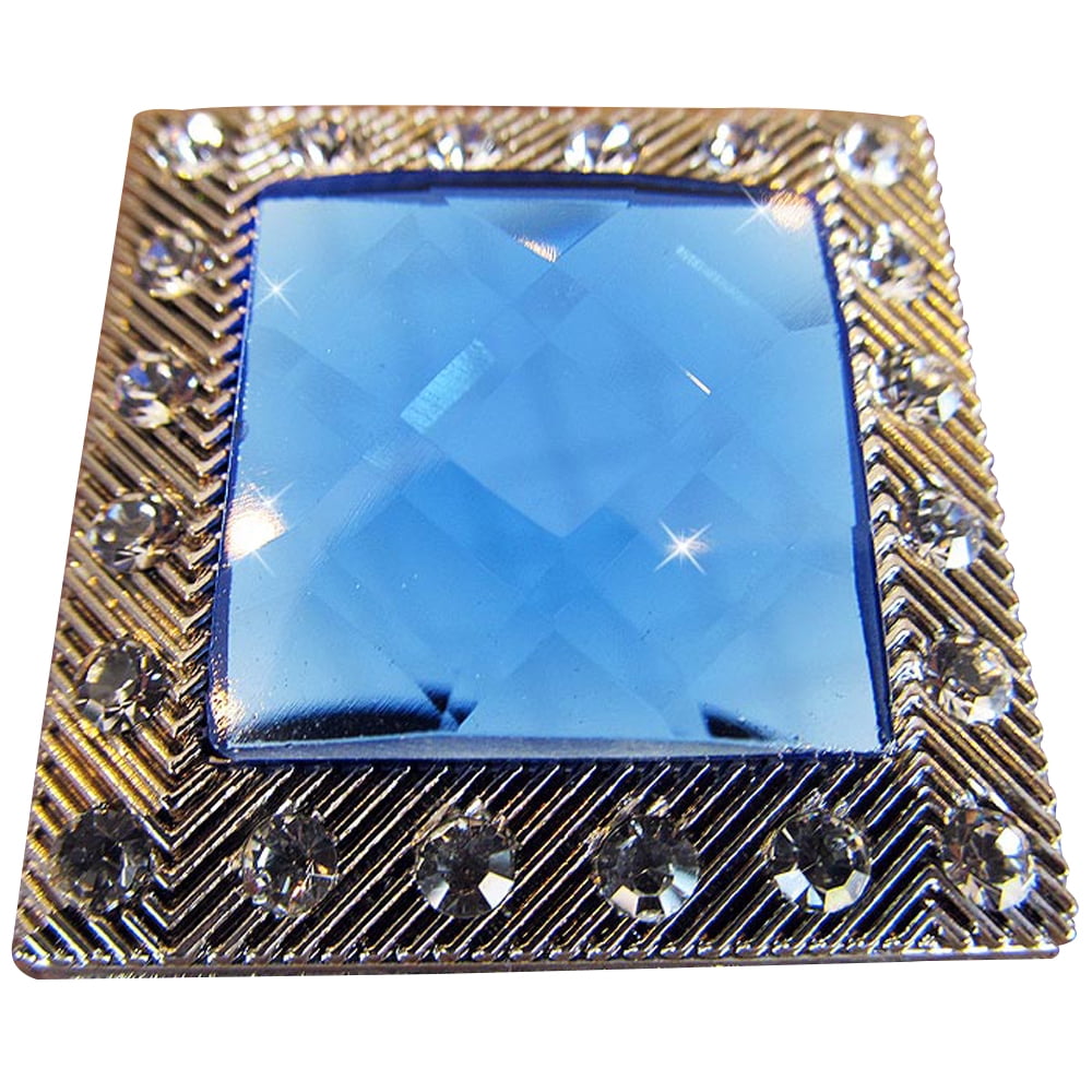 Western Screw Back Concho Blue Crystal Bling Square Saddle Headstall ...