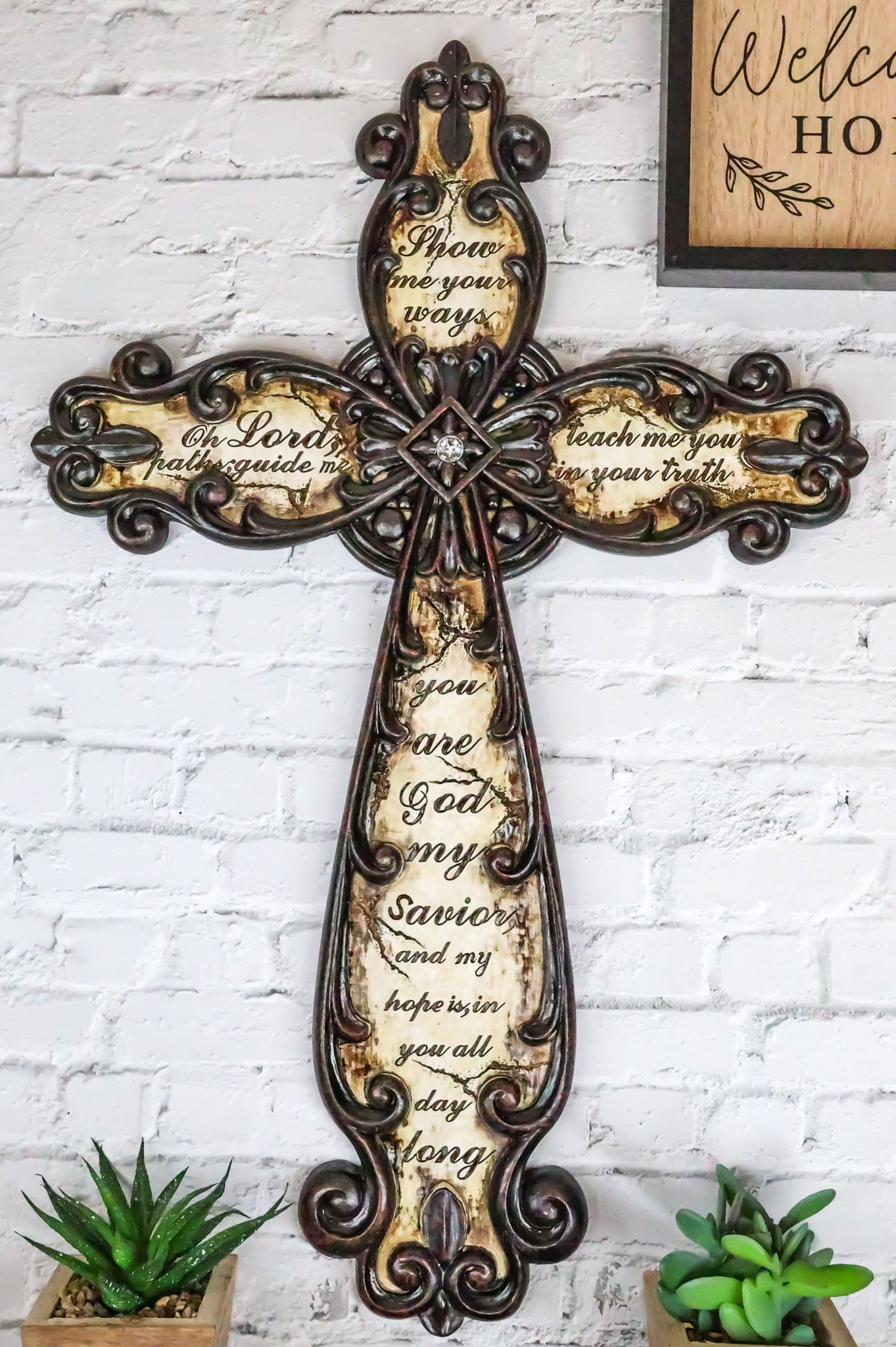 Western Scrollwork Fleur De Lis Show Me Your Ways Oh Lord Prayer Wall ...