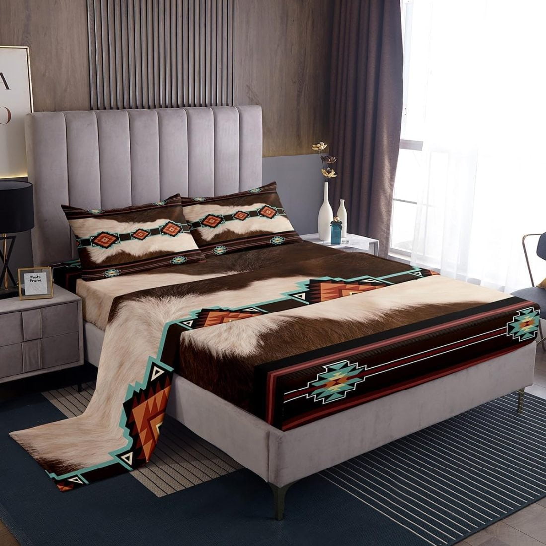 Western Sheets Queen Size Southwestern Bed Sheet Set For Kids Boys ...