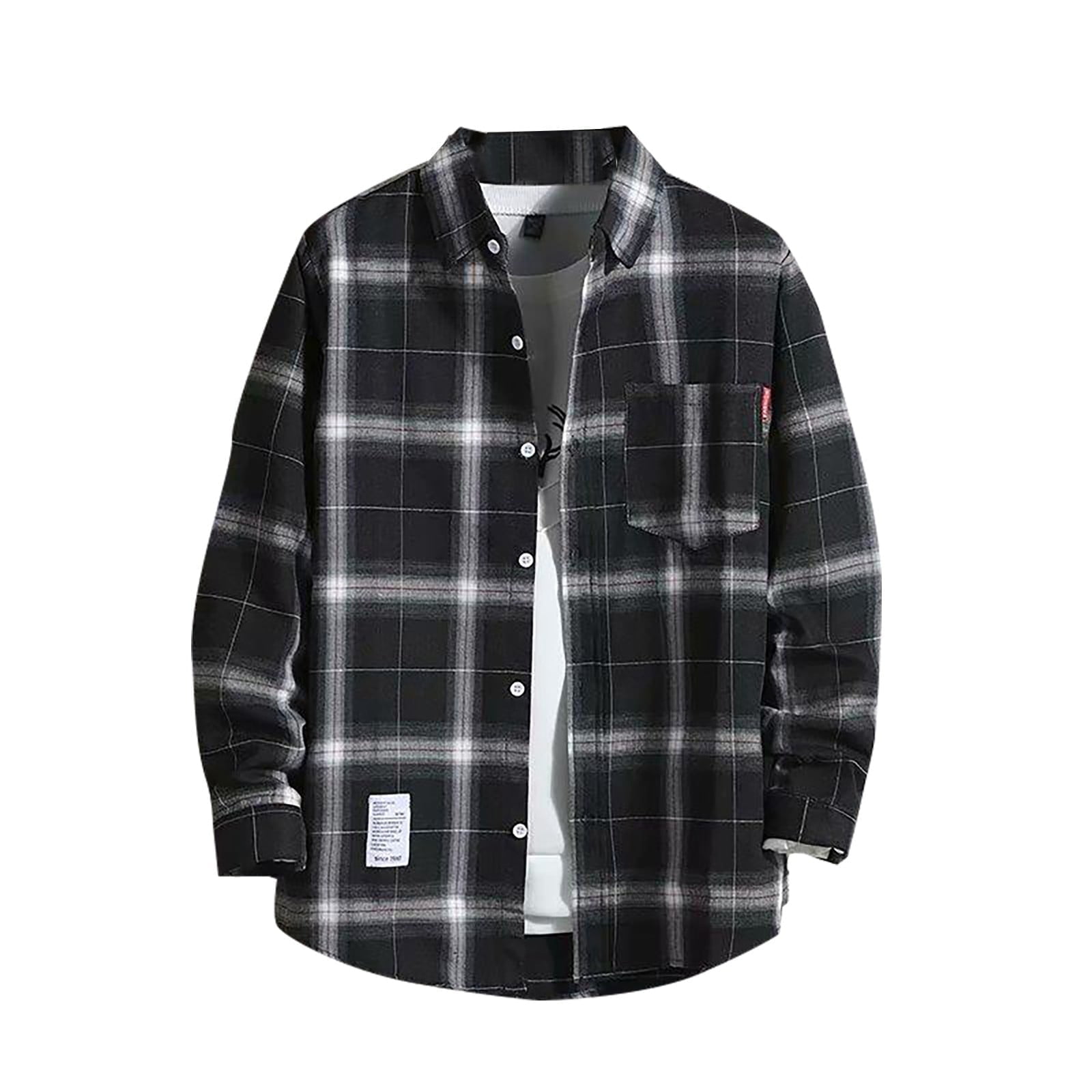 Western Shirts For Men Snaps Long Sleeve Vintage Buttons Down Plaid ...