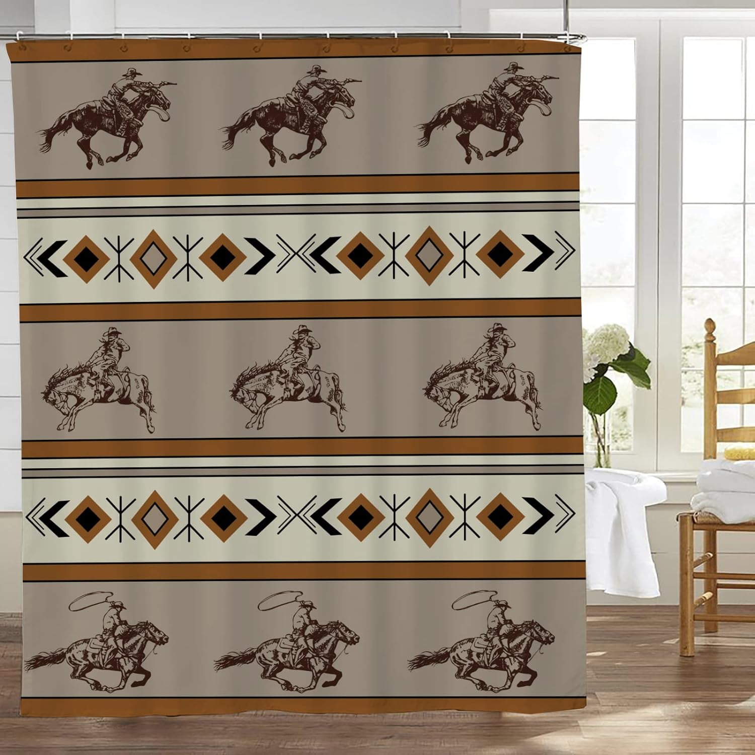Western Shower Curtain Western Cowboy Shower Curtains for Bathroom ...