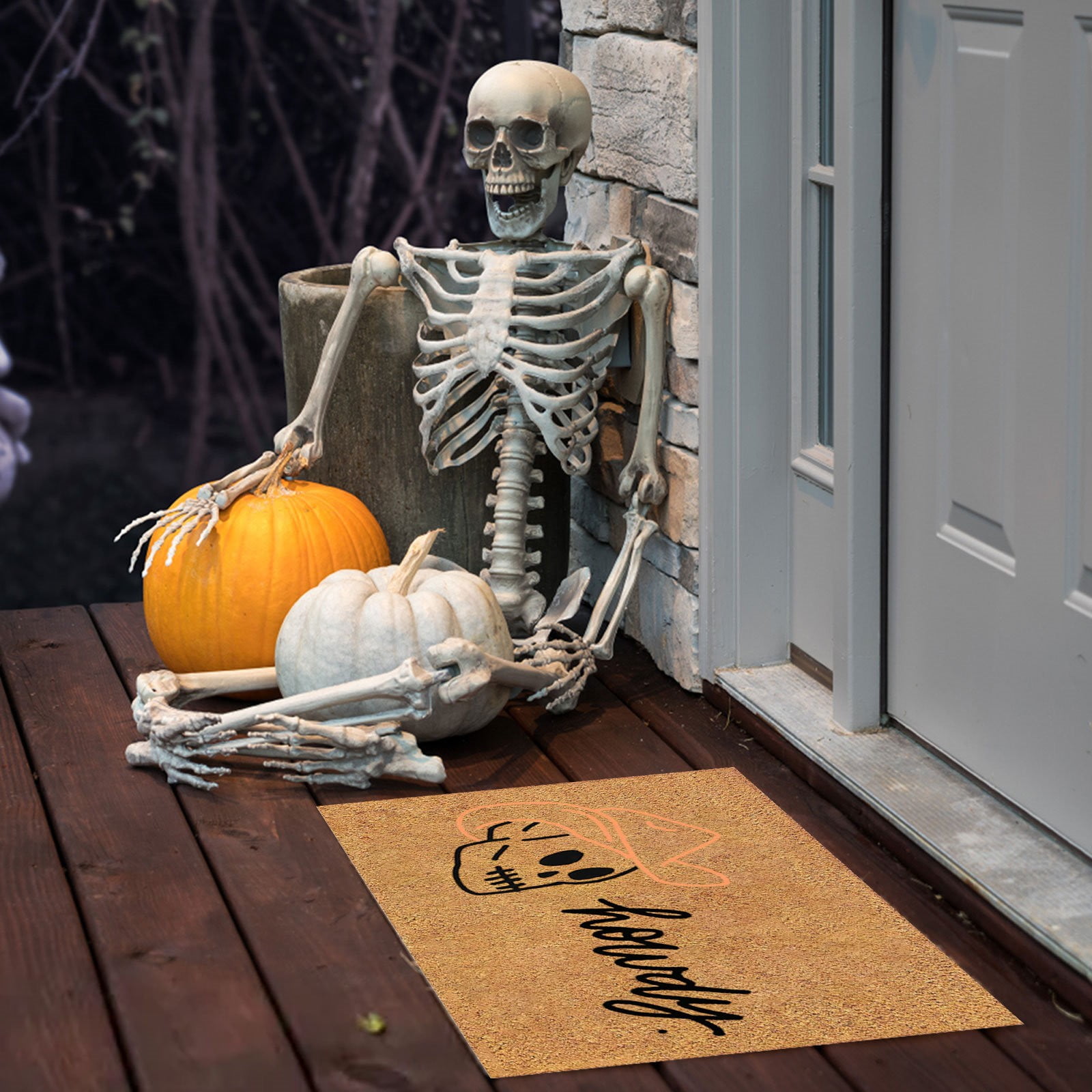 Western Skull Welcome Doormat Western Cowboy Style Skull Indoor Outdoor ...