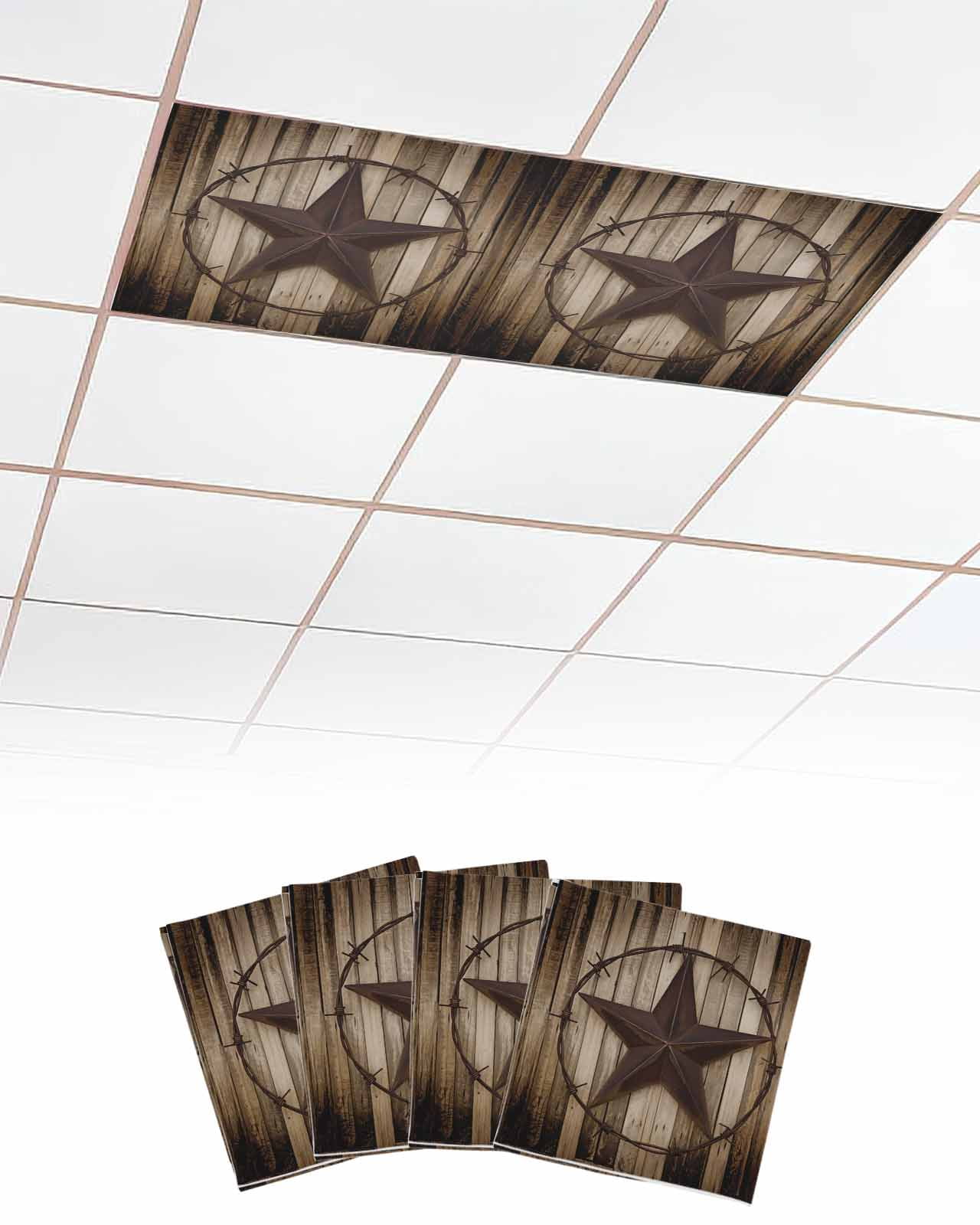 Western Star Retro Fluorescent Light Covers for Ceiling Lights 4x2 feet ...