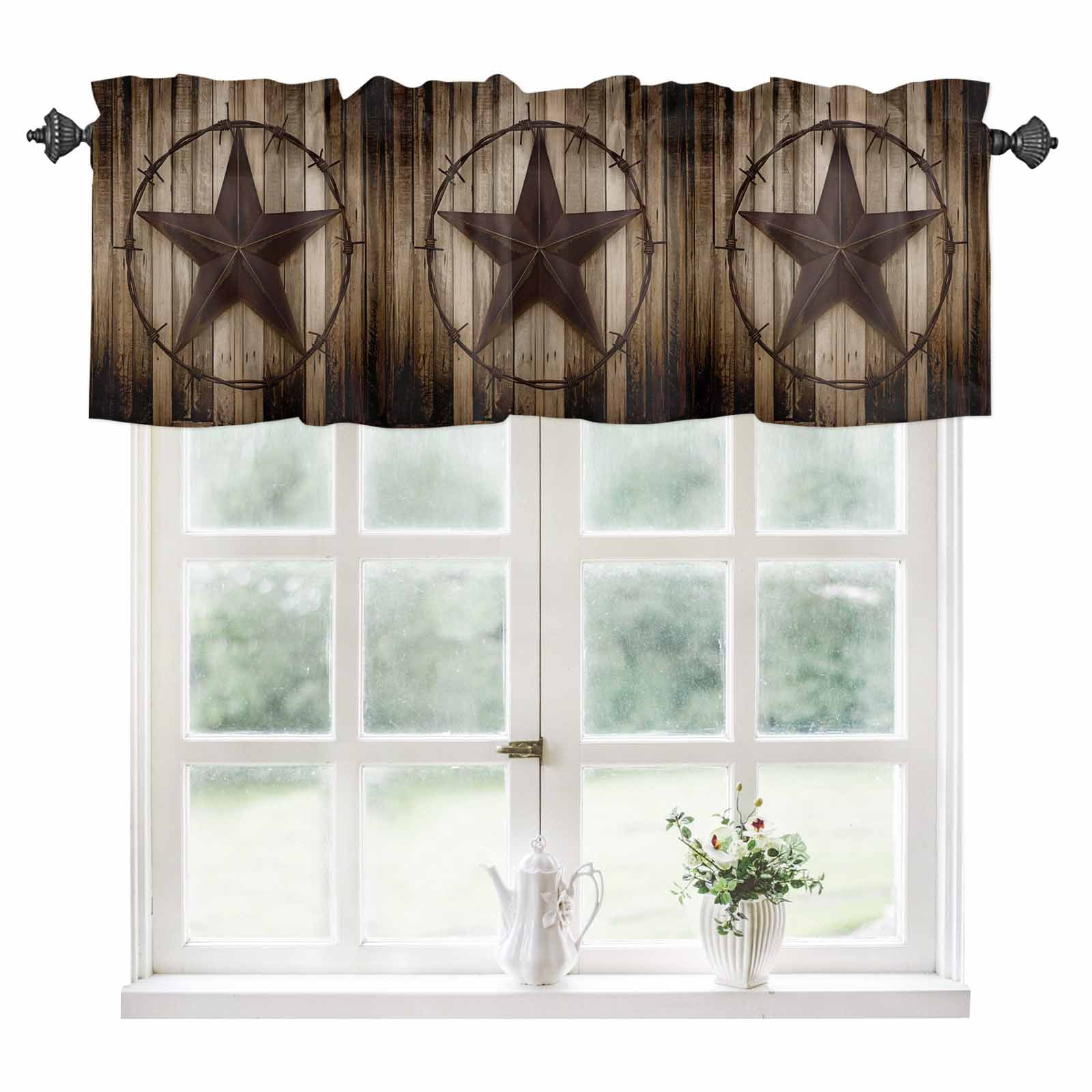 Western Star Retro Kitchen Valances for Windows 42x12 Inch Kitchen ...