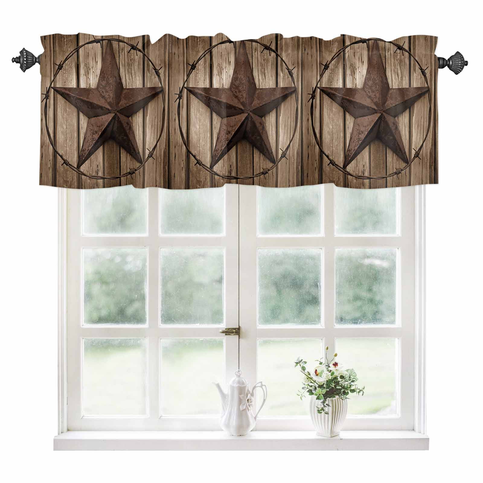 Western Star Retro Kitchen Valances for Windows 42x18 Inch Kitchen ...
