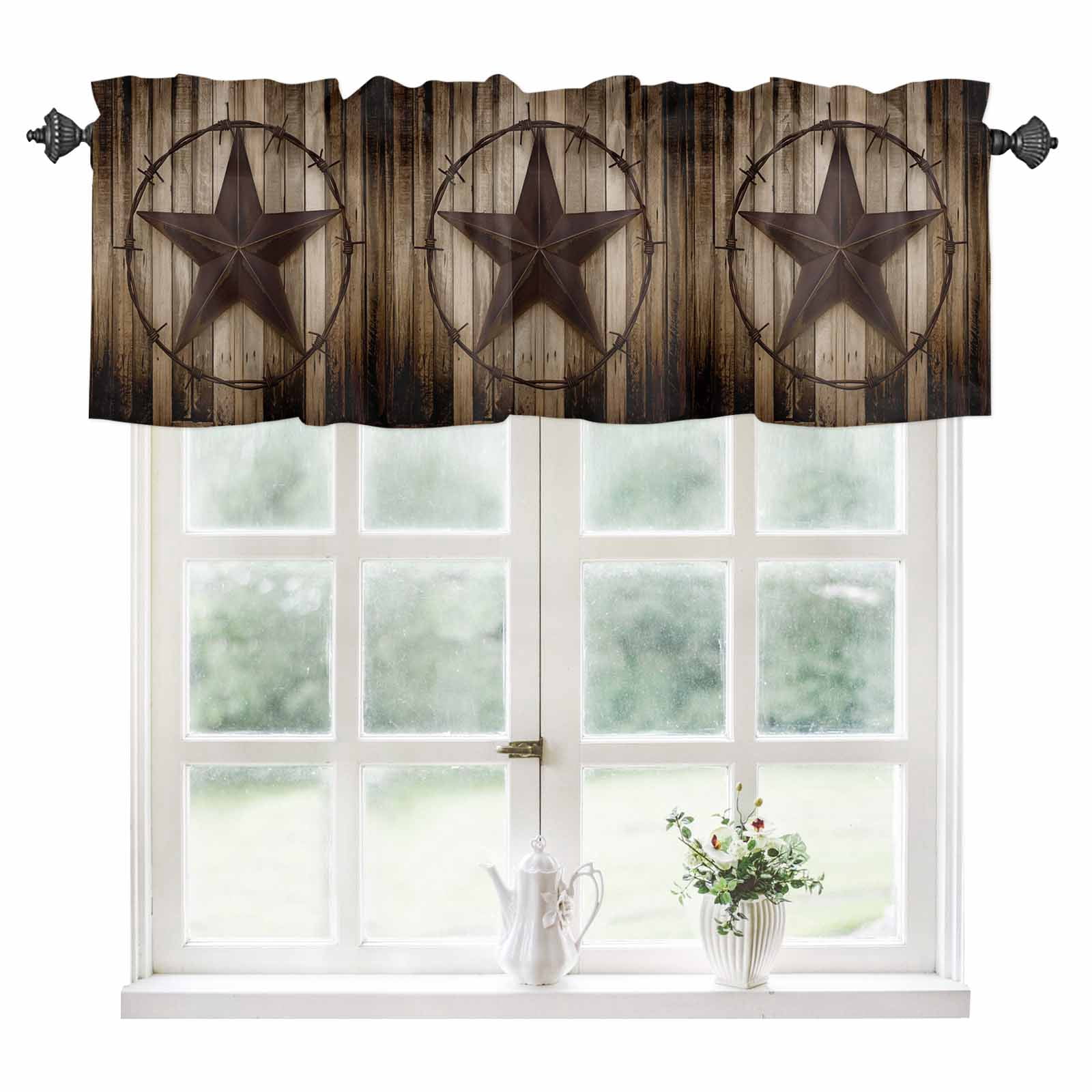 Western Star Retro Kitchen Valances for Windows 54x18 Inch Kitchen ...