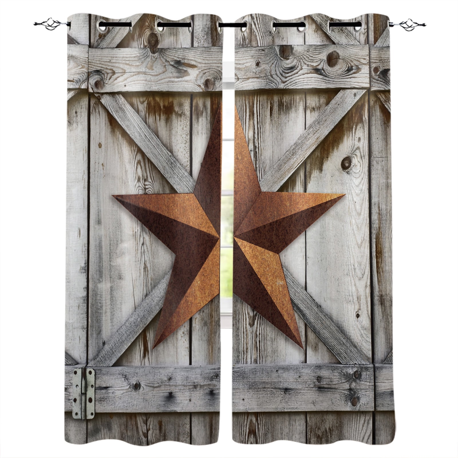 Western Star Rustic Vintage Window Curtains Living Room Kitchen ...