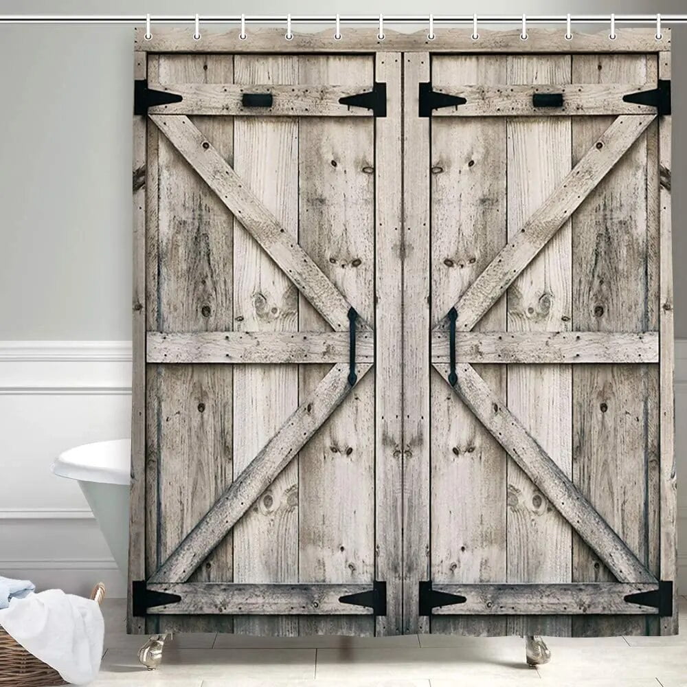 Western Star Texas On Rustic Wooden Board Farmhouse Barn Door Vintage ...