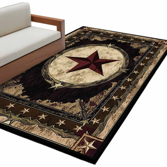 Farmhouse Area Rug 3x5 FT, Non Slip Entryway Bedside Carpet, Country ...