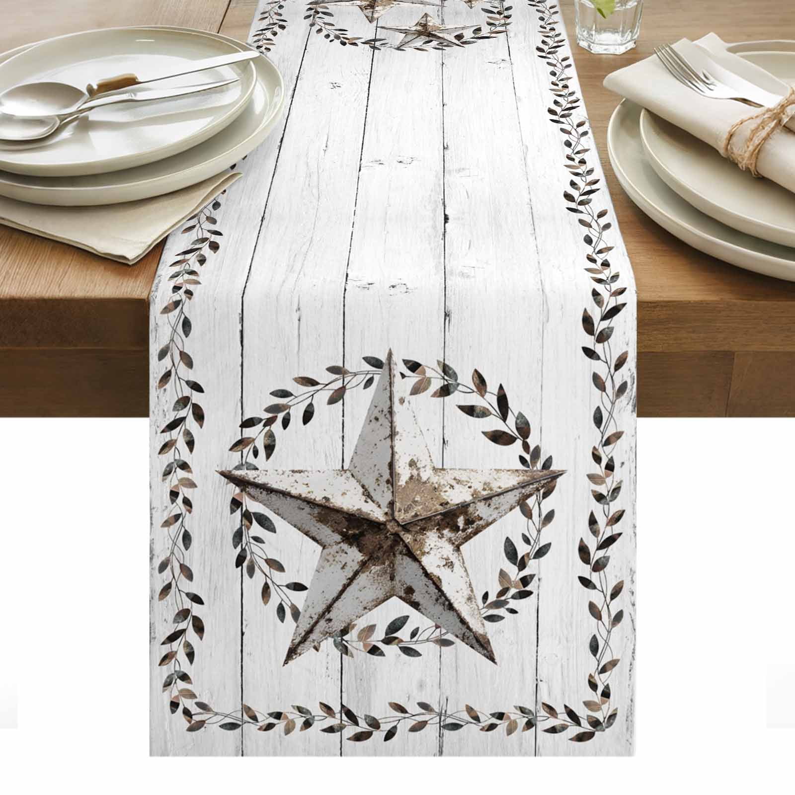 Western Stars Retro Table Runner - 36 Inch Long, Kitchen Dining Table ...
