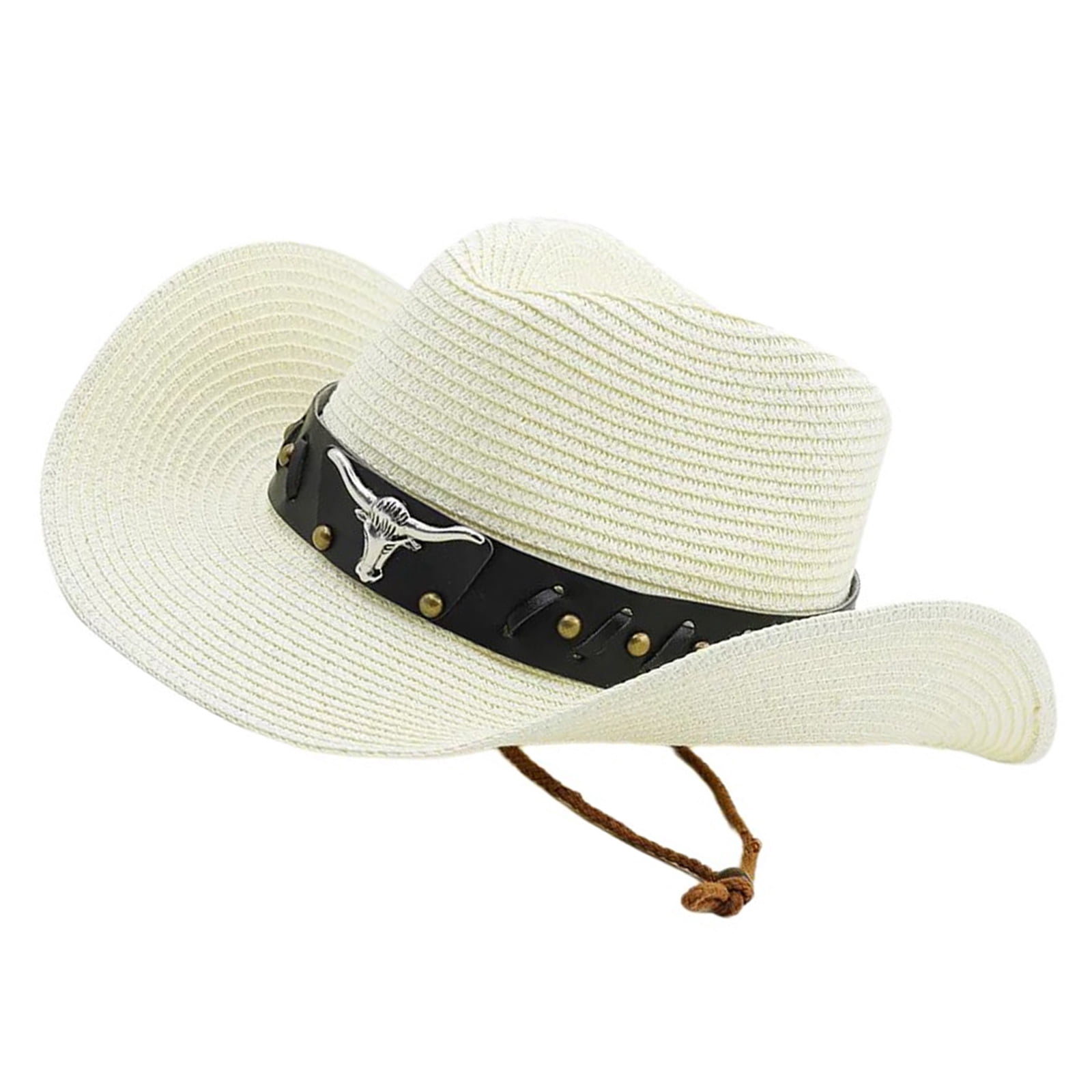 Western Straw Hat Sun Protective Hat for Adult Unisex Breathable ...