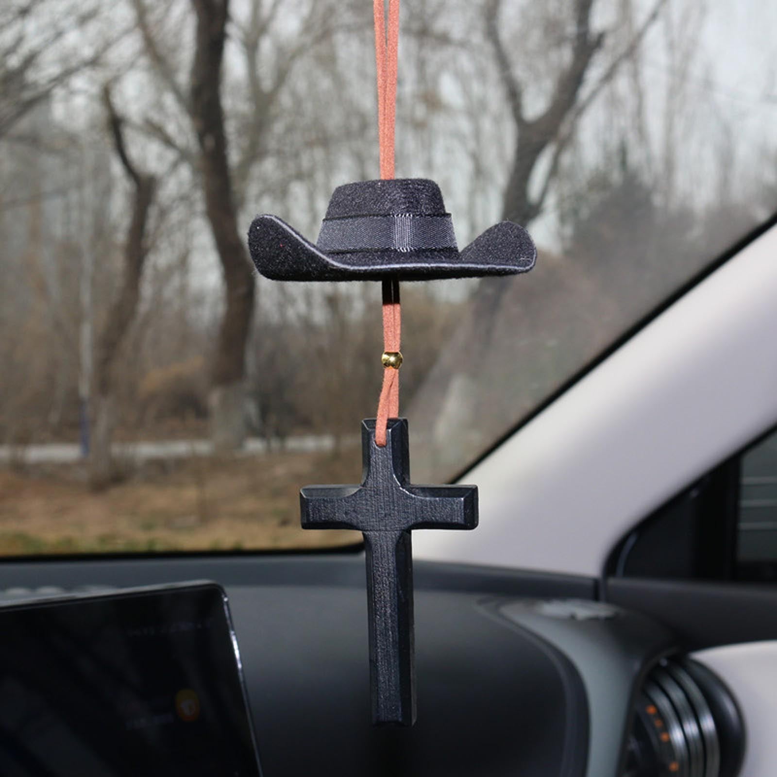 Western Style Car Hanging Ornament - Cowboy Hat Themed Auto Accessory ...
