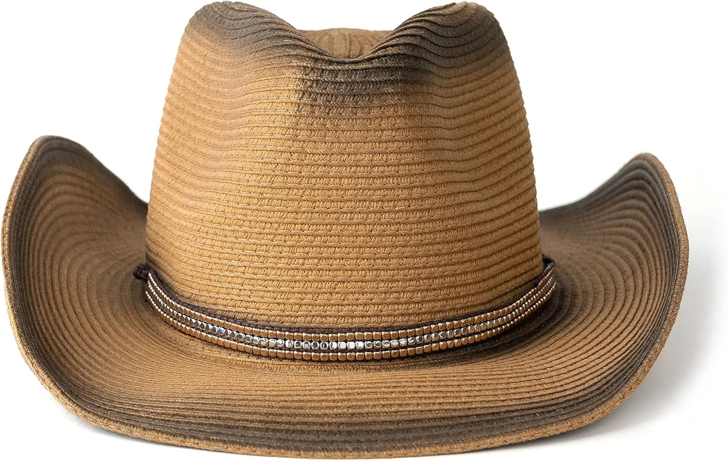 Western Style Classic Cowboy Straw Hat Wide Brim Cowgirl Hat With Belt ...