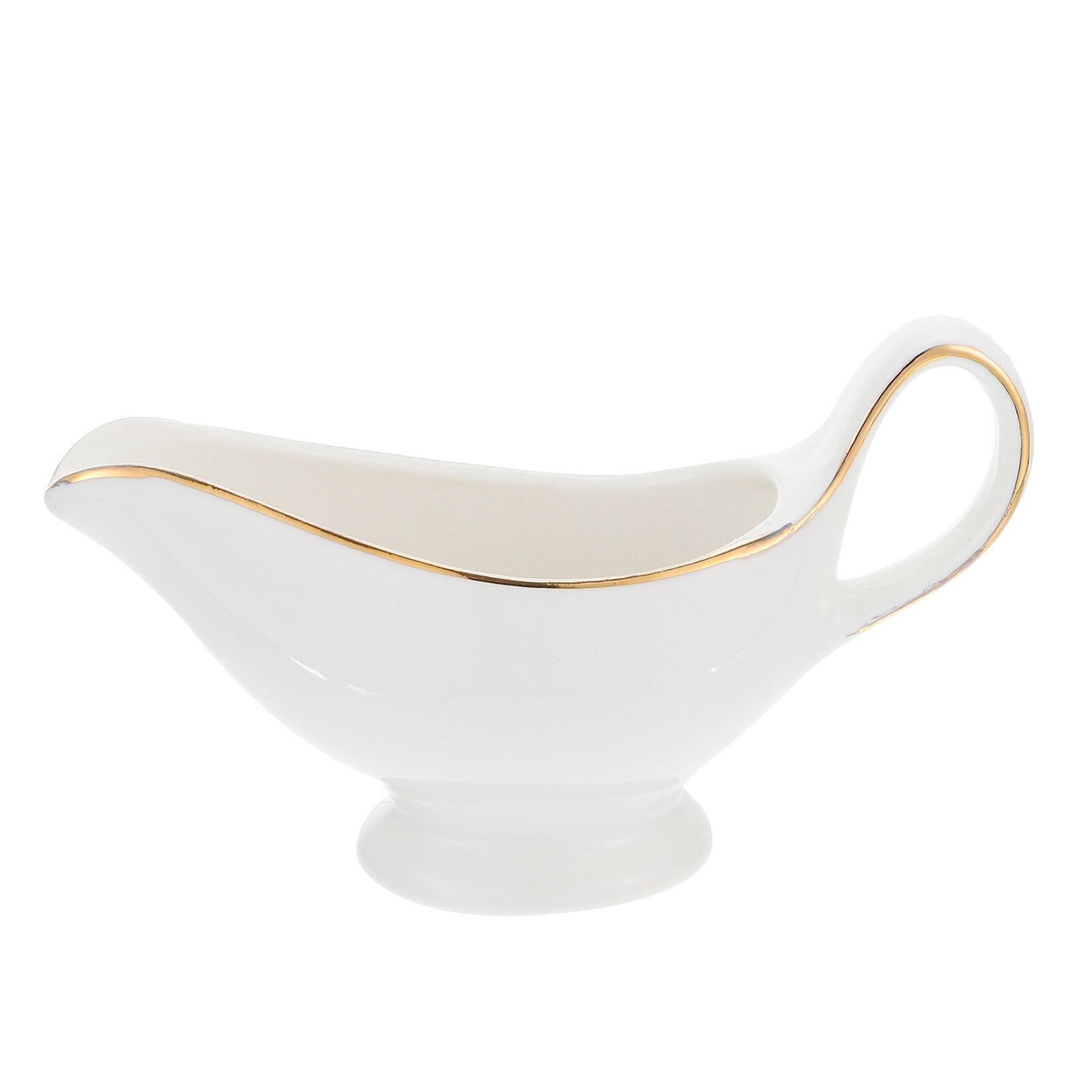 Western Ceramic Saucer Gravy Boat, Small Size Sauce Jug for Home ...