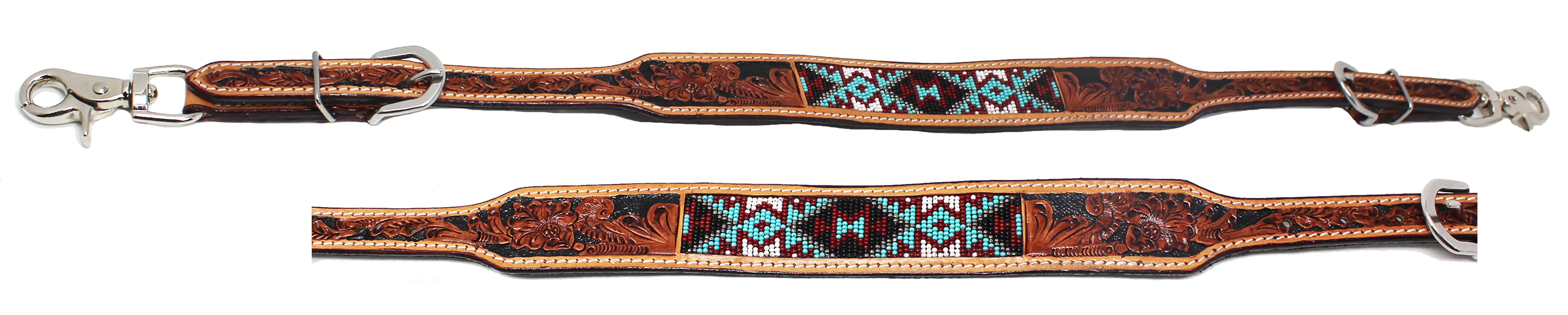 Western Tack Floral Tooled Leather Wither Breast Collar Strap 10505 ...
