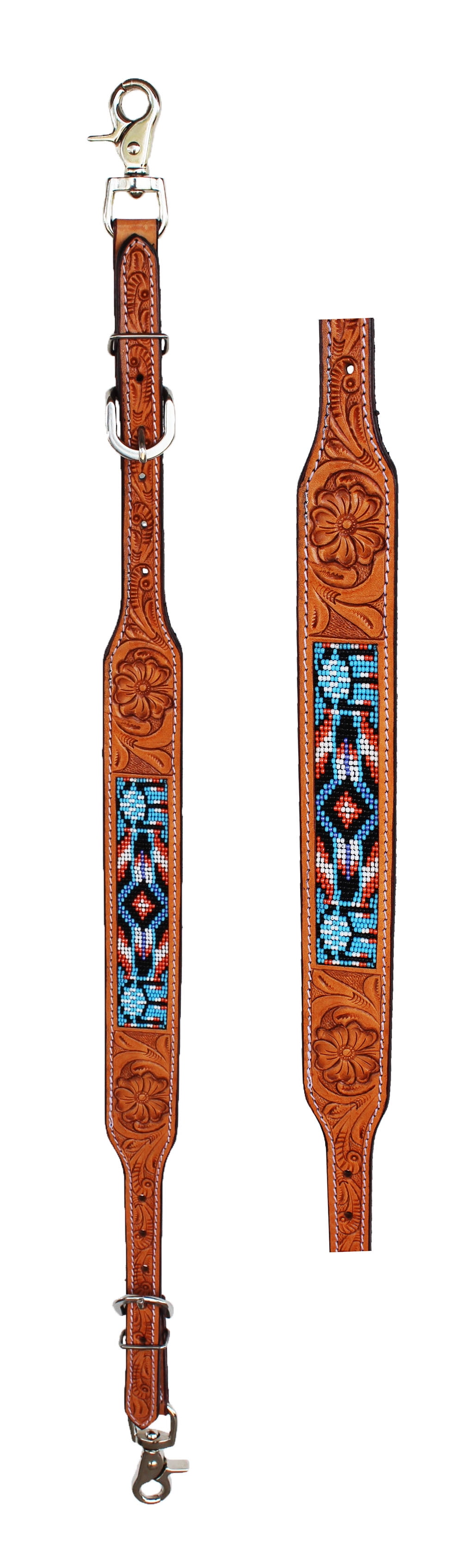 Western Tack Floral Tooled Leather Wither Breast Collar Strap 10510 ...