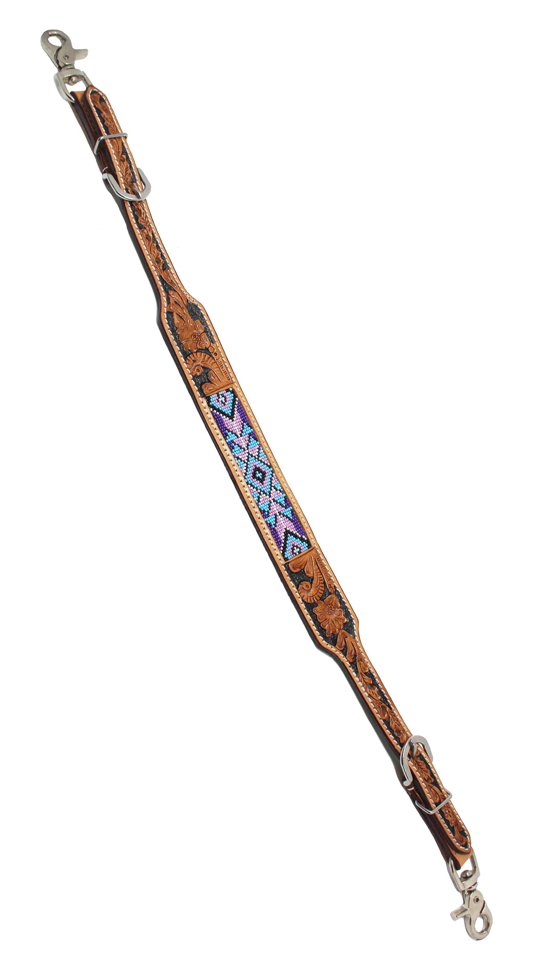 Western Tack Floral Tooled Leather Wither Breast Collar Strap 10512 ...