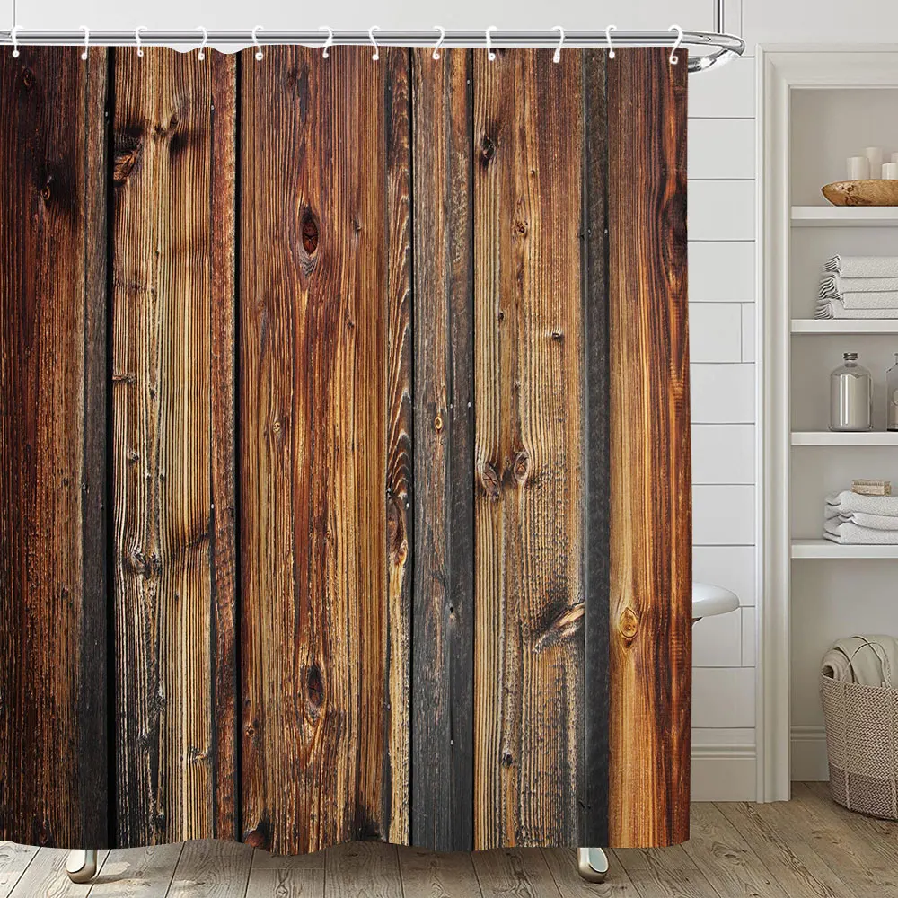 Western Texas Star Bathroom Shower Curtain Rustic Farm Country Grey ...