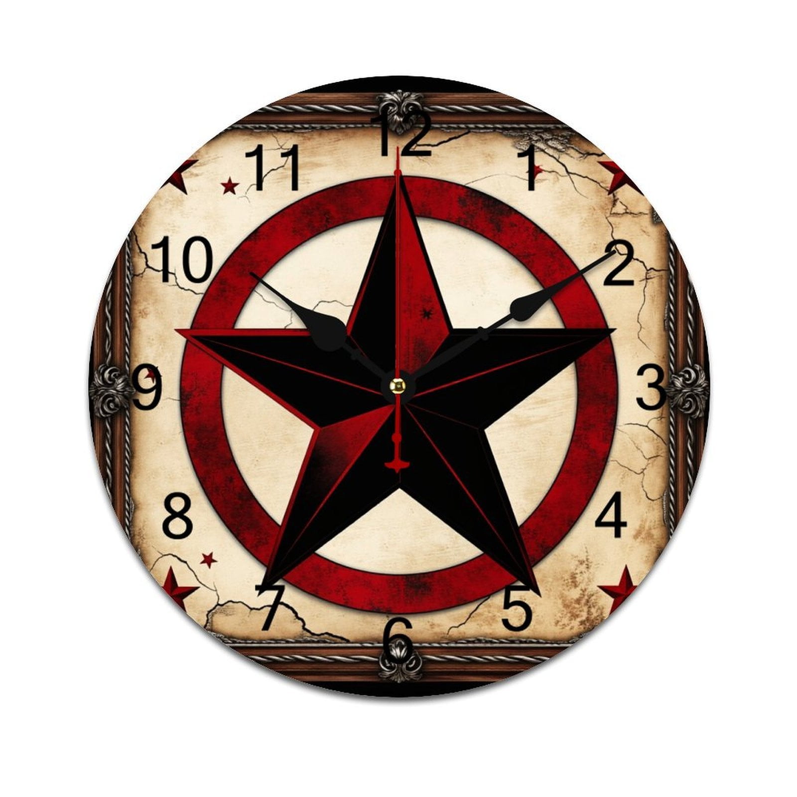 Western Texas Star Vintage Style Stars On Wood Panel Print Rustic (2)-1 ...