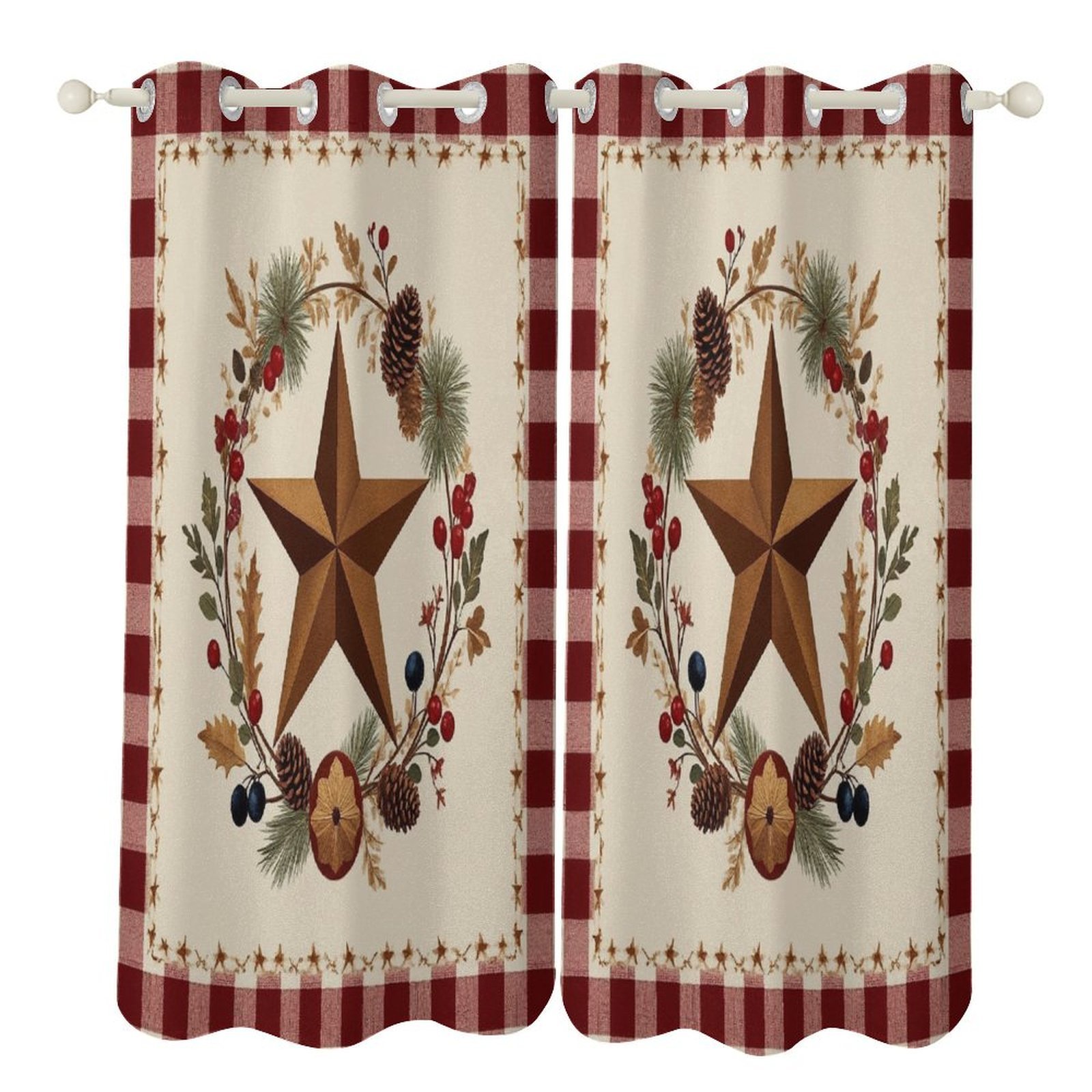 Western Texas Star Vintage Style Stars On Wood Panel Print Rustic (1)-1 ...