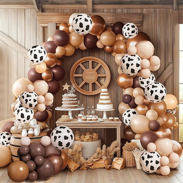 Western-Themed Balloon Arch Kit - 163-Piece Country Ranch Decor Set for ...