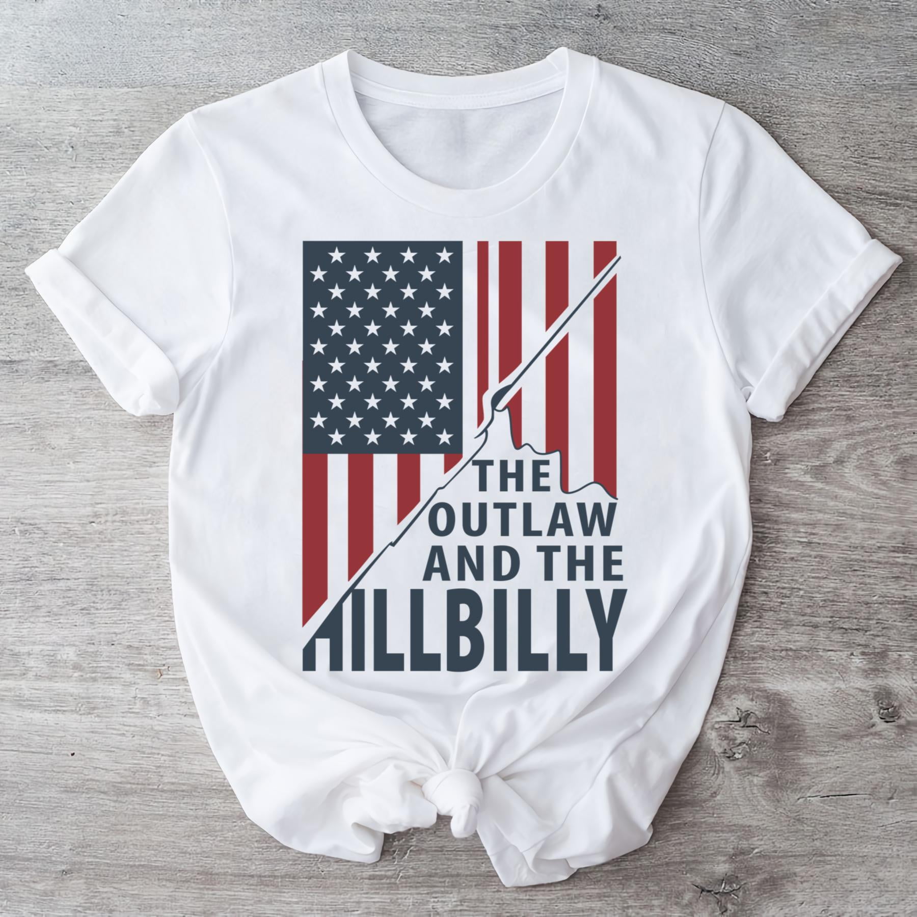 Western Themed Graphic Print Shirt, Outlaw and Hillbilly Design ...