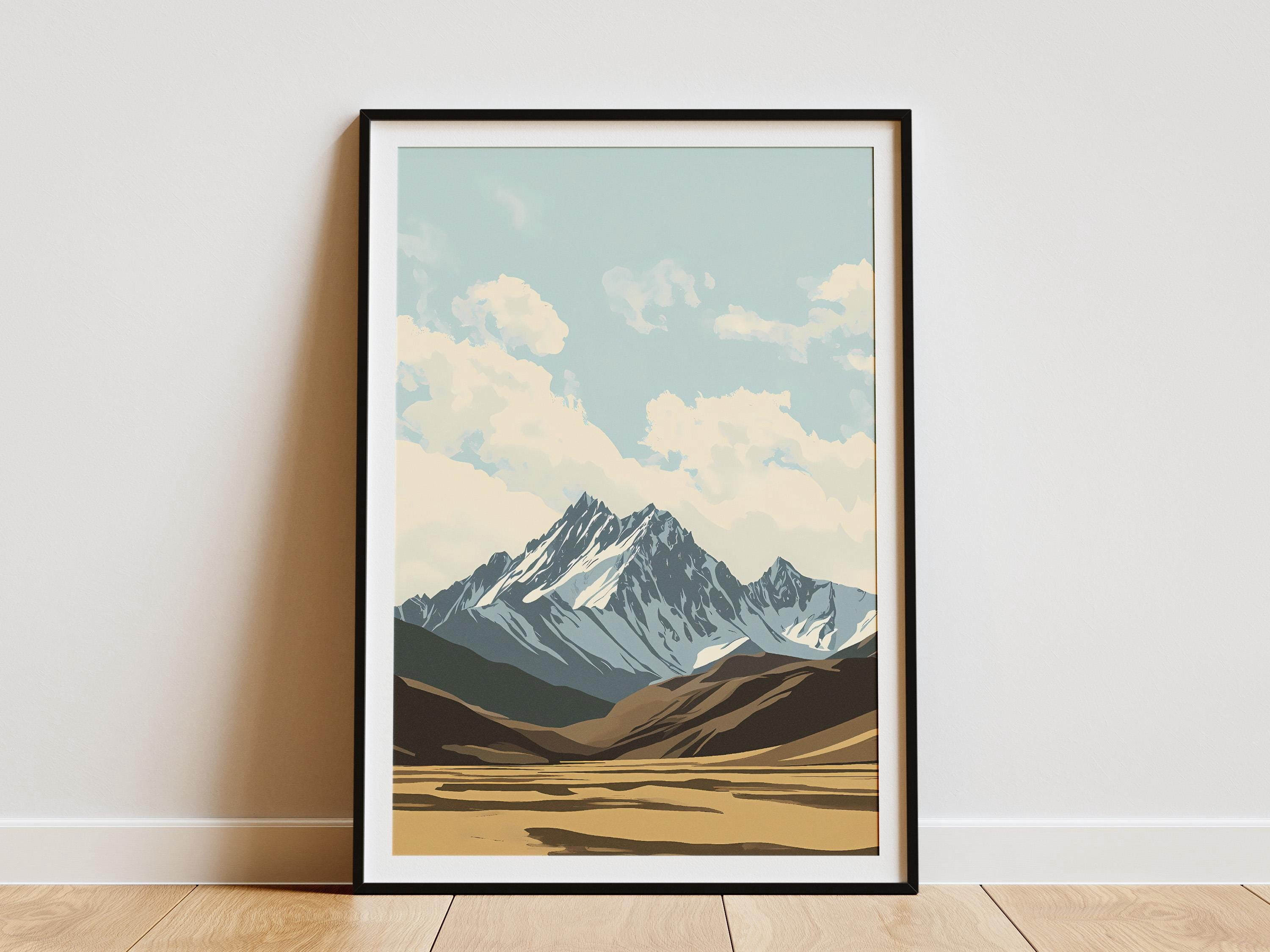 Western TienShan Mountain Range Kazakhstan Kyrgyzstan Uzbekistan Poster ...