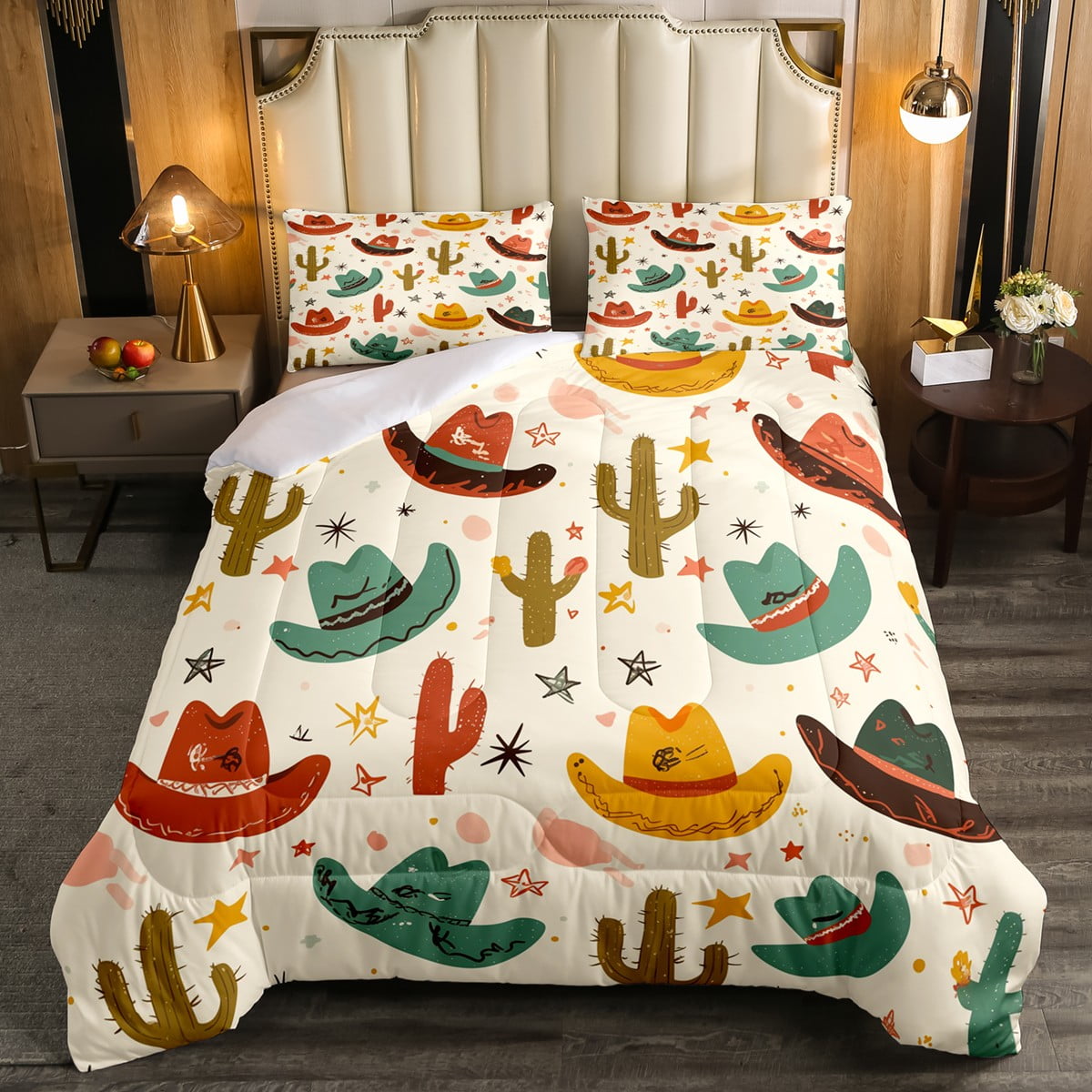 Western Bedding Sets,West Cowboy Hat Comforter Set Room Decor,Desert ...