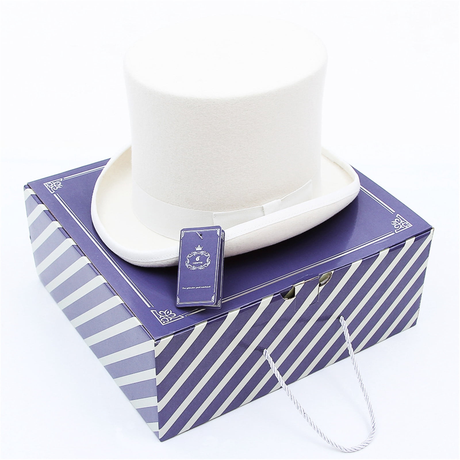 Western Top Hat Wide Brim Fedora Hat Gift for Boyfriend Top Hat Short ...