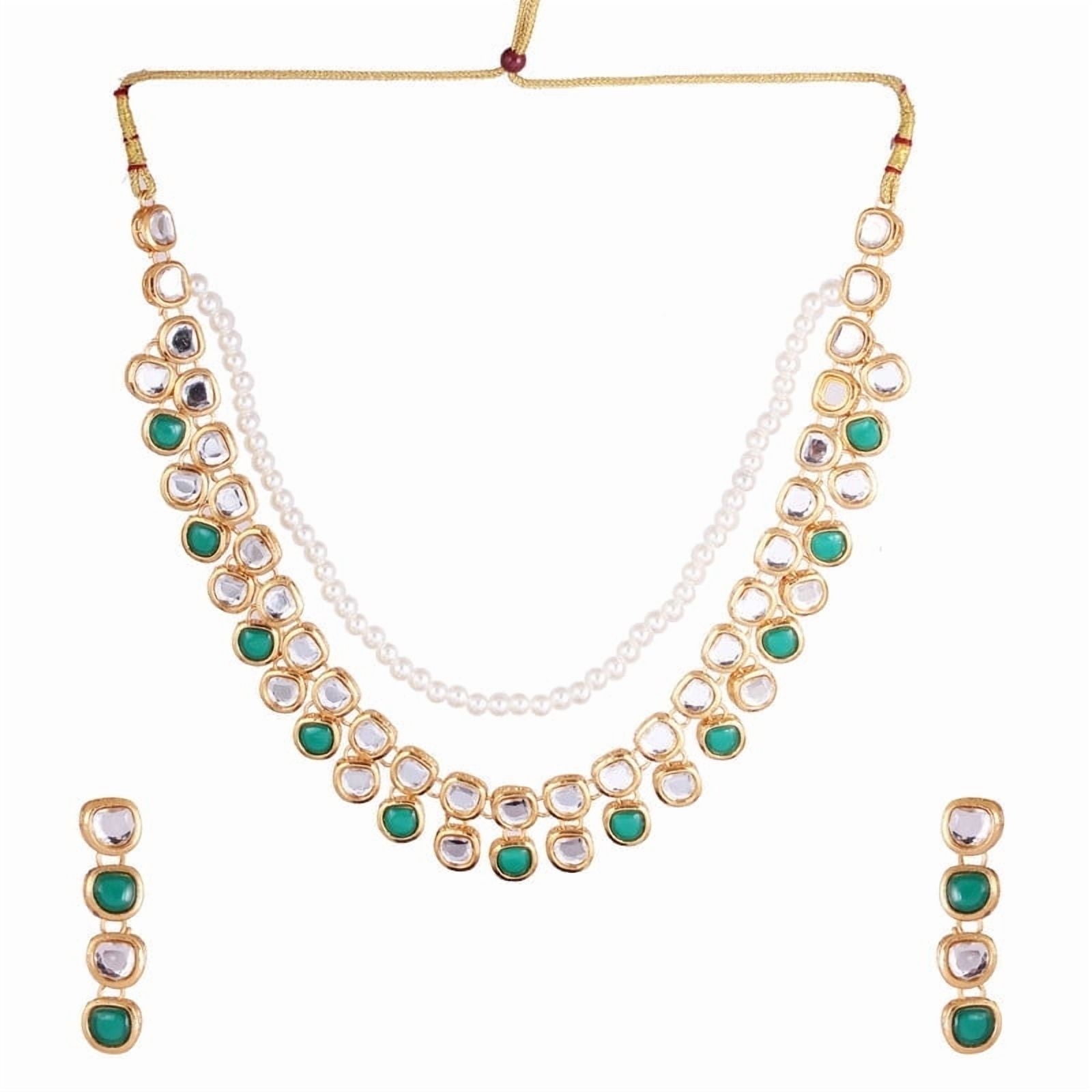 Western/Traditional Fashion Jewellery Set With Earring (DD Green ...