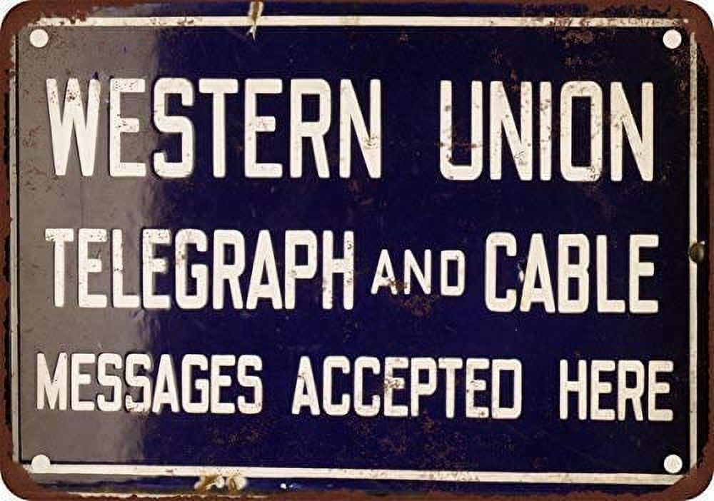 Western Union Telegraph and Cable Vintage Look Reproduction Metal Tin ...