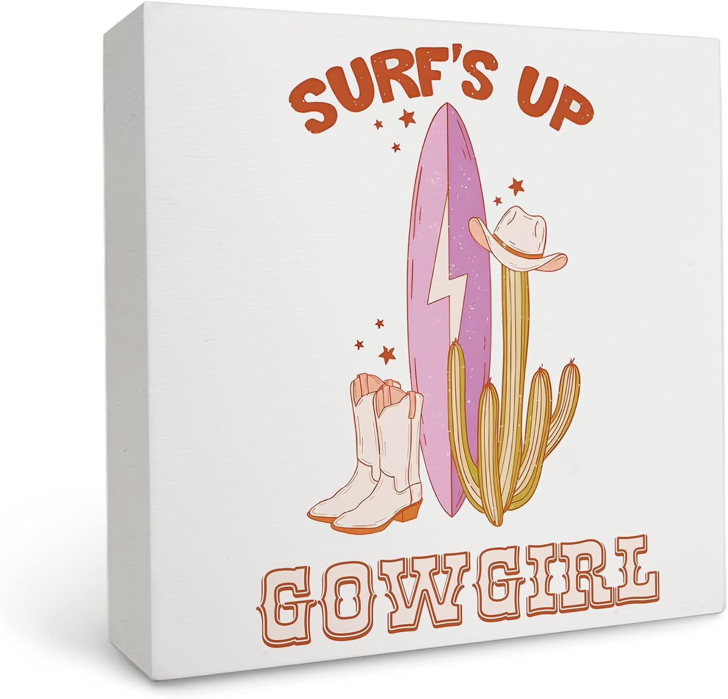 Western Wooden Box Signs - Coastal Cowgirl Wooden Signs for Home Decor ...