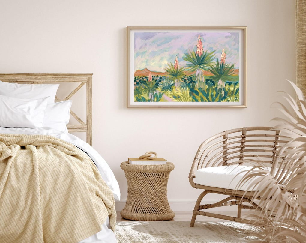 Western Yucca Botanical Print West Texas Travel Poster Big Bend ...