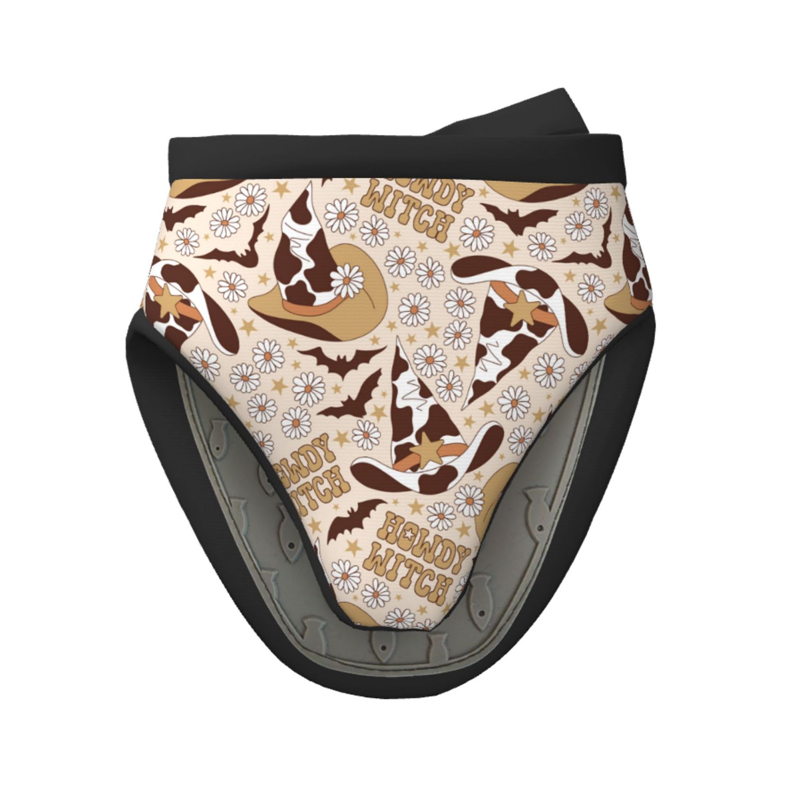 Western cow spots hat retro Oven Mitts Heat Resistant - Soft Lining ...