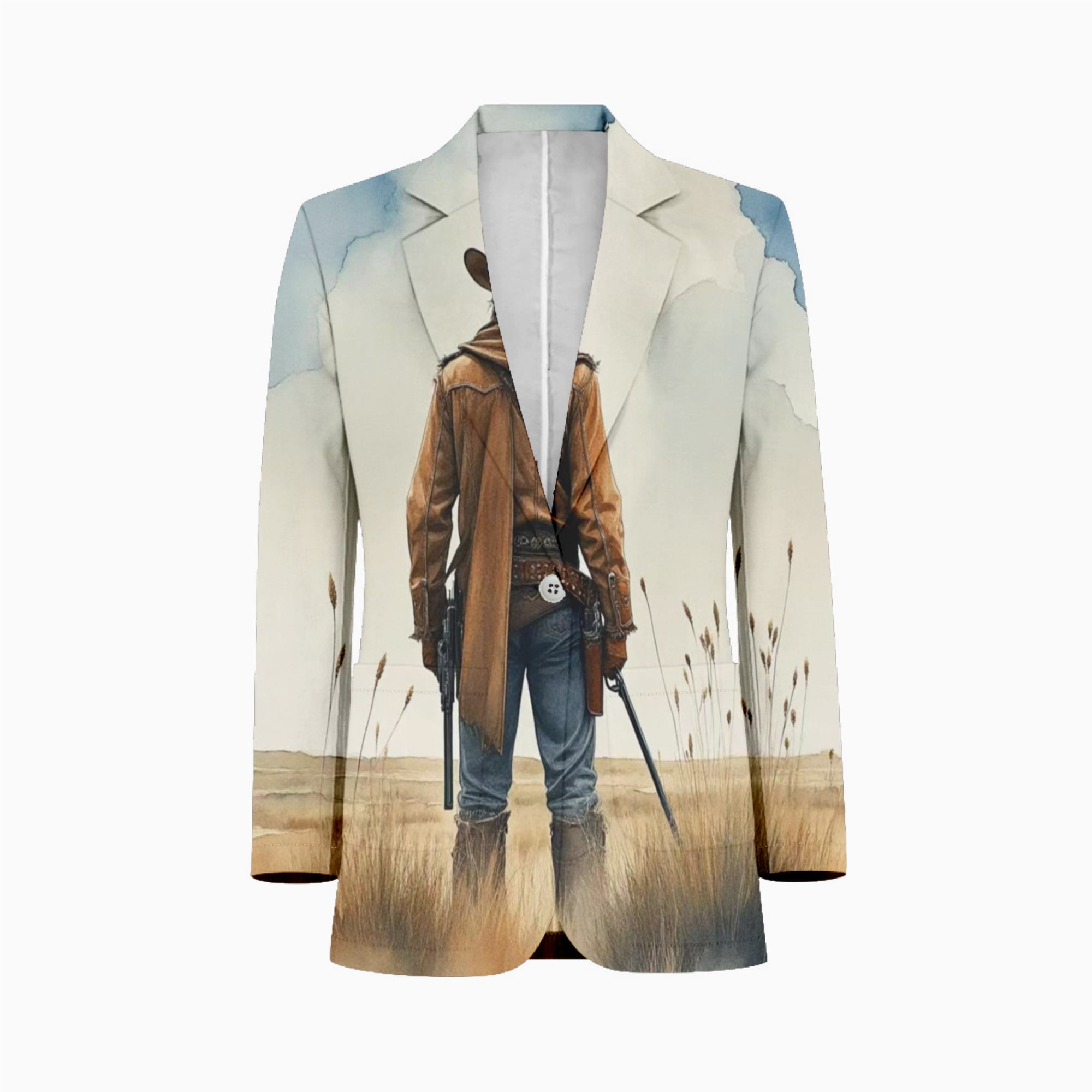 Western cowboy style Customized Men's Suits full man Shawl Collar ...