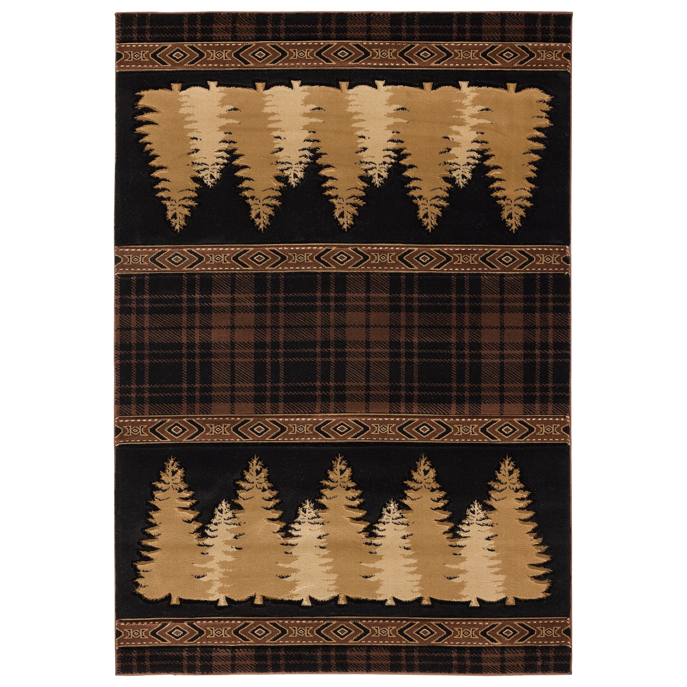 Westfield Home Graham Azure Plains Brown Hand-Carved Area Rug 2'7" x 4 ...