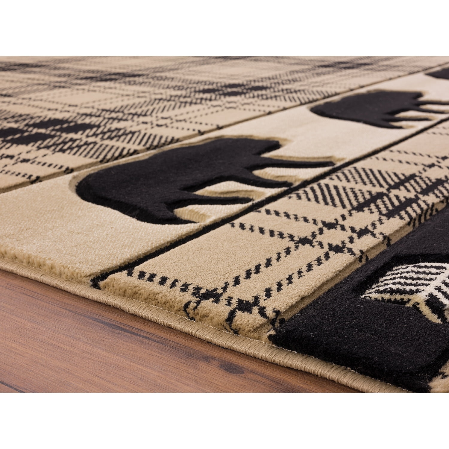 Westfield Home Graham Bear Mountain Hand-Carved Area Rug Beige 2'7" x 4 ...