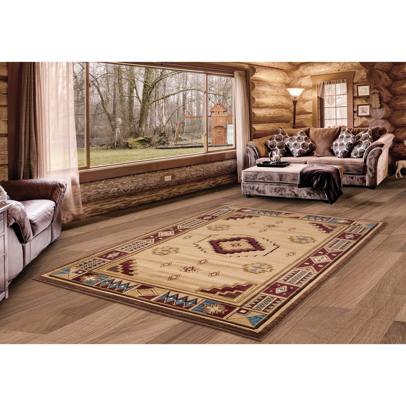 Westfield Home Graham Liberty Border Hand-carved Area Rug Beige 2'7" x ...