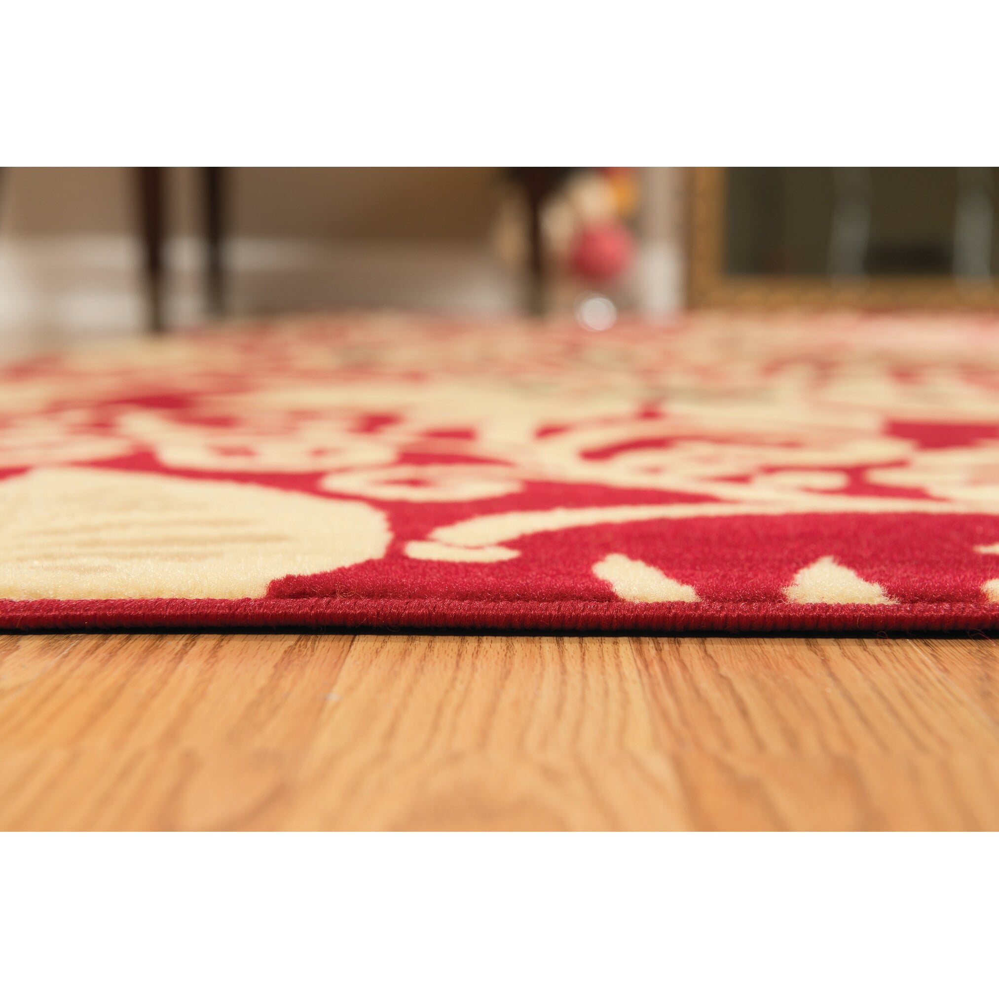 Westfield Home Montclaire Ginger Transitional Area Rug Red 5'3" x 7'2 ...