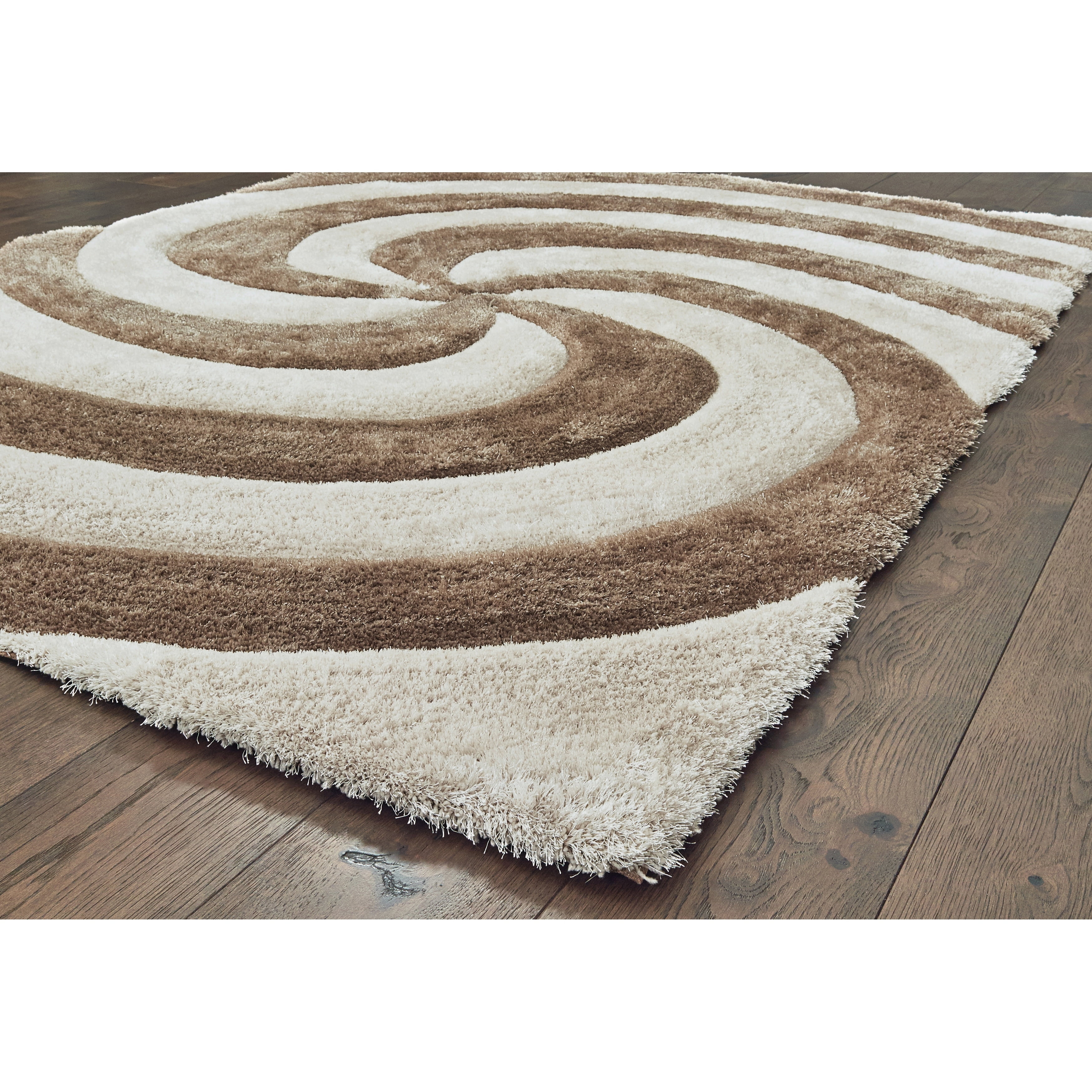 Westfield Home Sarathiel Poyel Shag Area Rug Beige/Cream 1'10" x 3' 2' x 3' Indoor,Accent,Shag ...