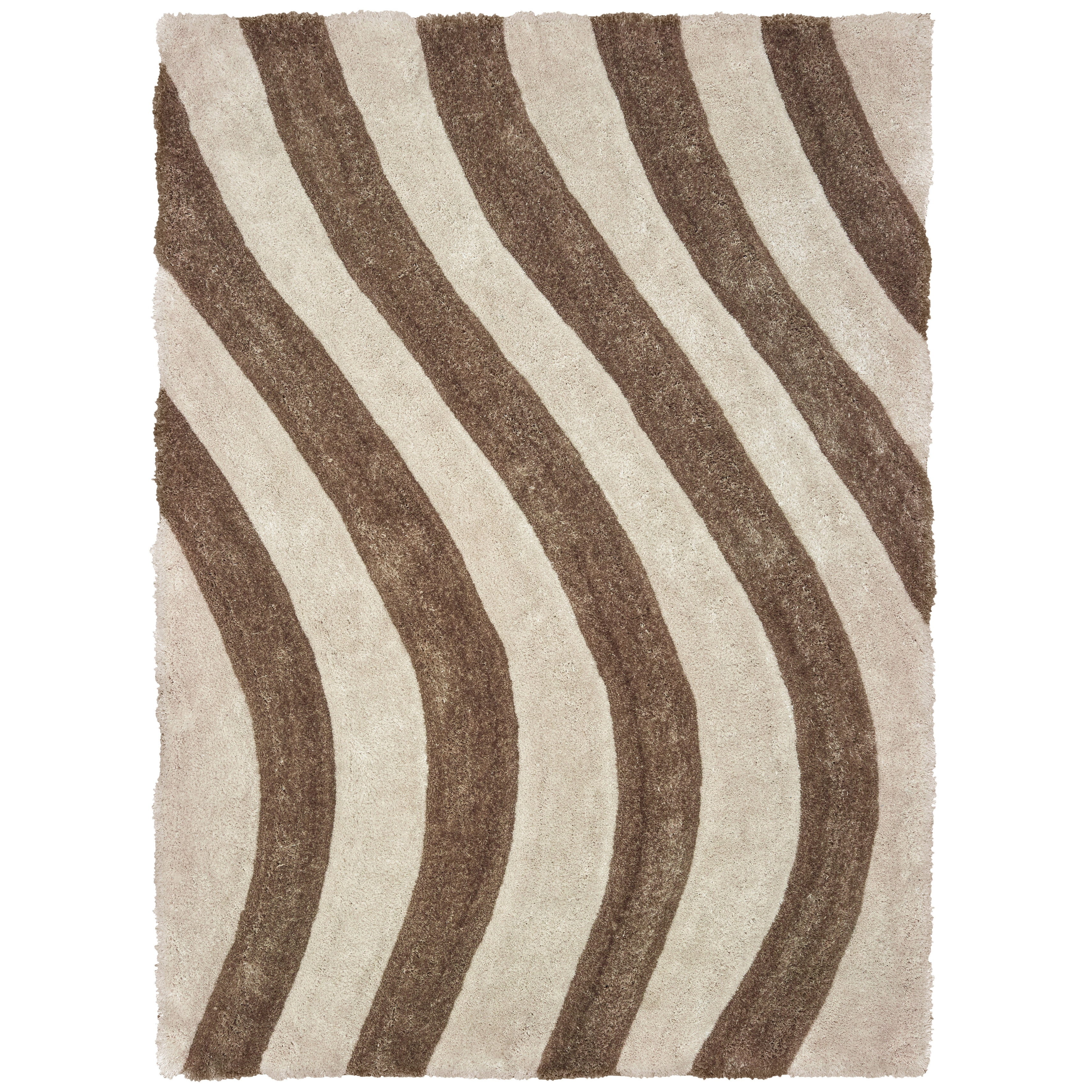Westfield Home Sarathiel Raziel Shag Area Rug Beige/Cream 1'10" x 3' 2 ...